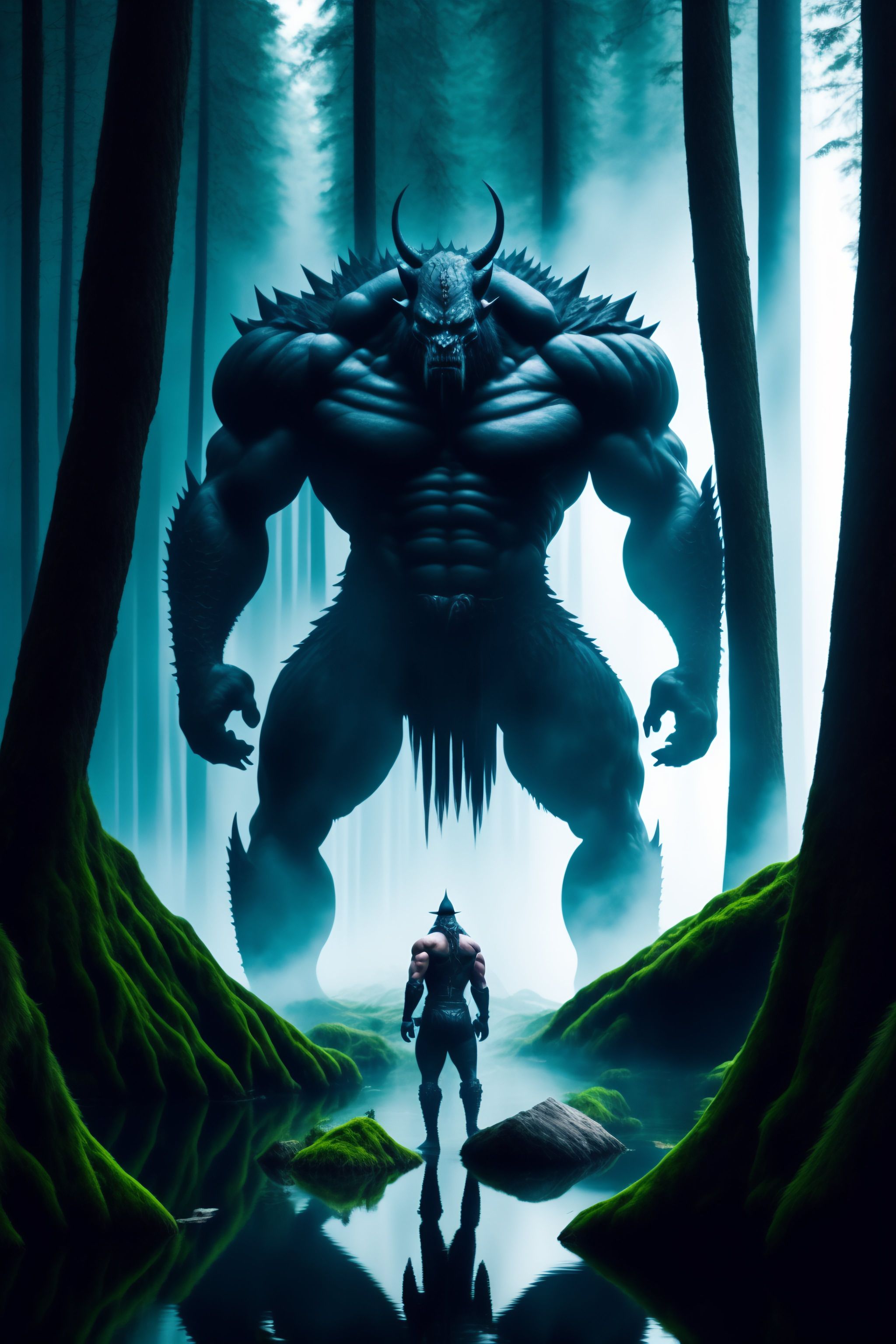 Lexica - Very thick humanoid demon with long muscular arms and sharp ...