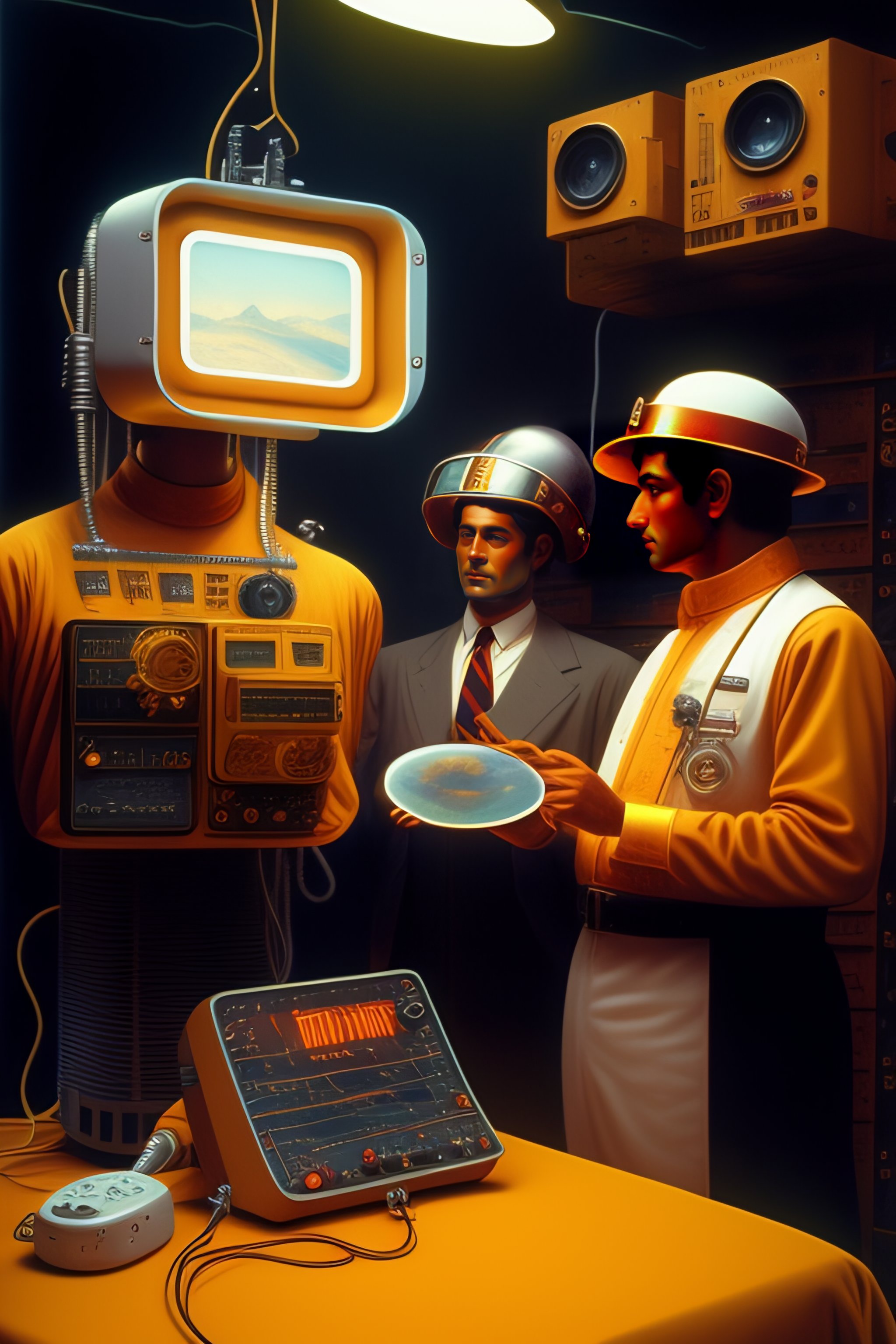 Lexica - A painting of some people in a room, by David B. Mattingly ...