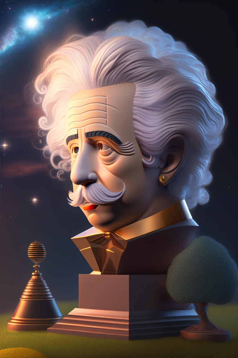 Lexica - Craft a timeless sculpture of Albert Einstein, portraying him ...