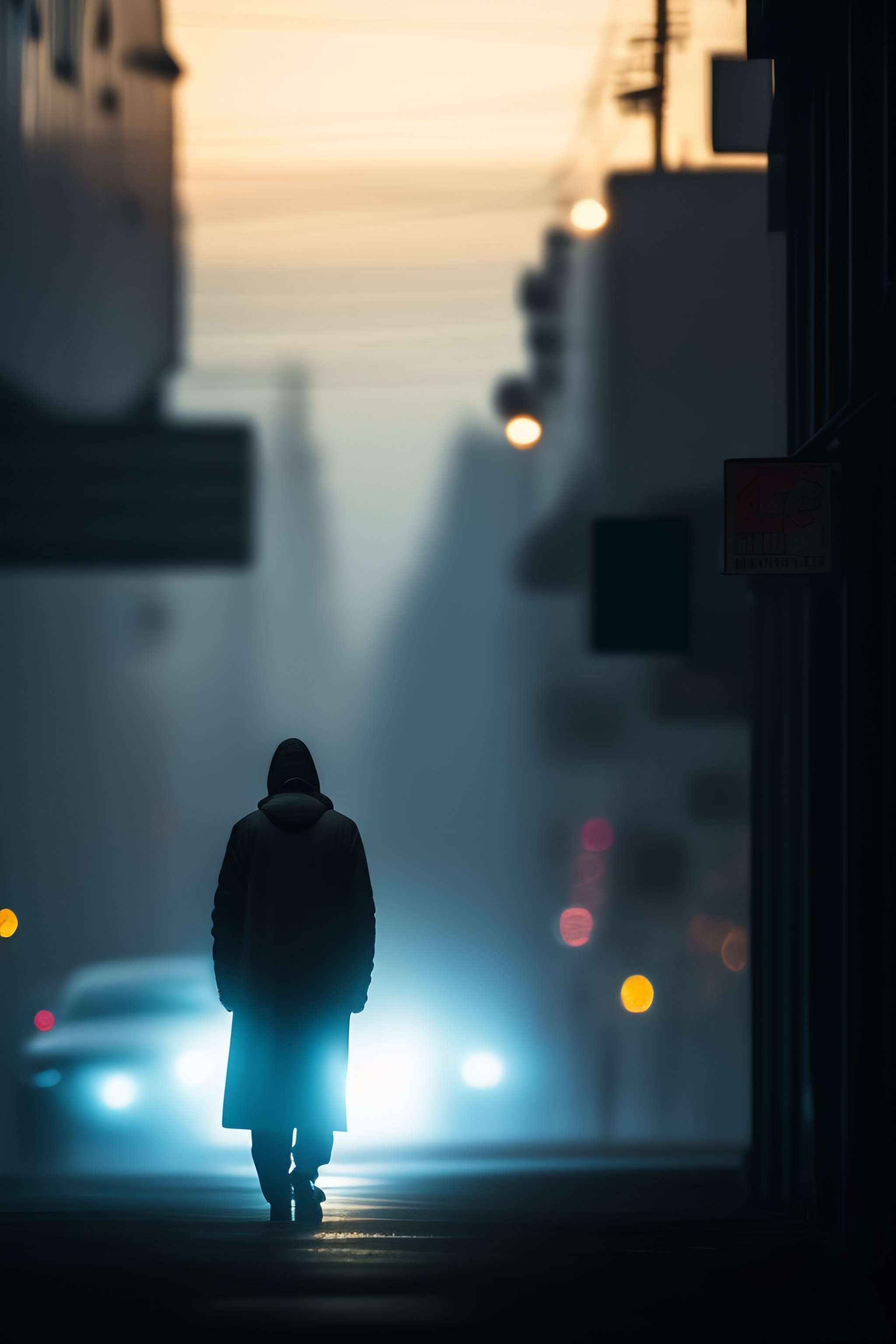 Lexica - Sad loner man walking in the dark with no hope for life ...