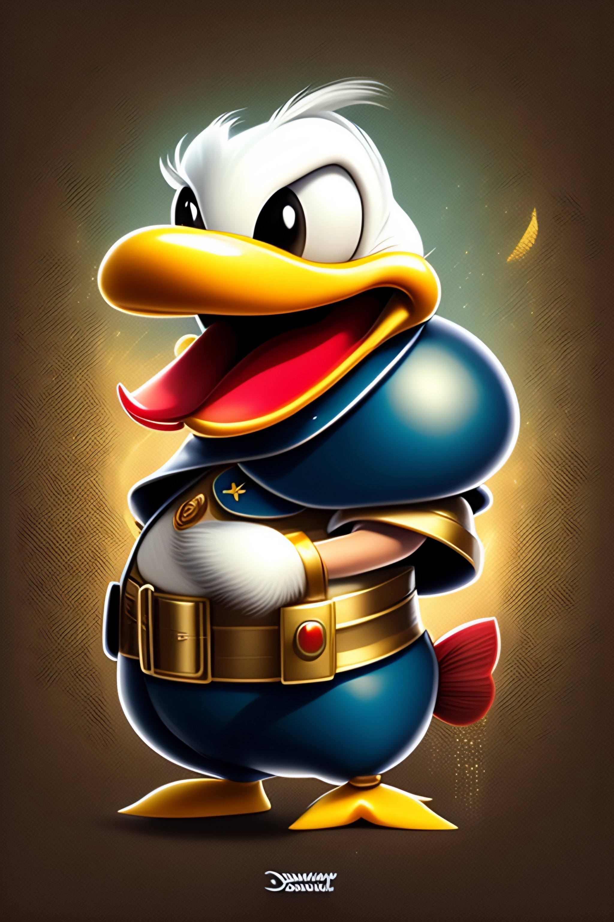 Lexica - Donald duck eating hand grenade