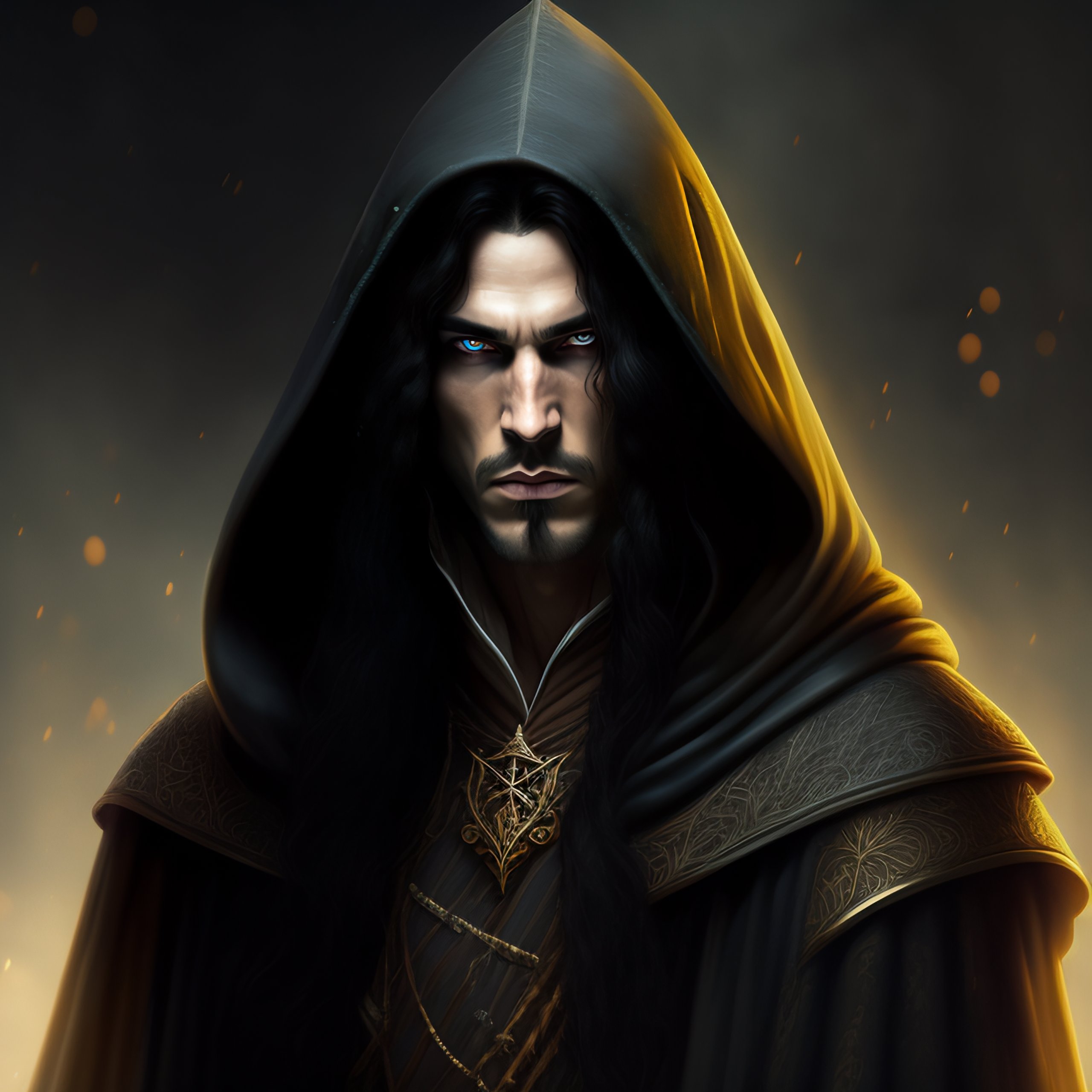 Lexica - A pale elven necromancy wizard with long black hair in a ...