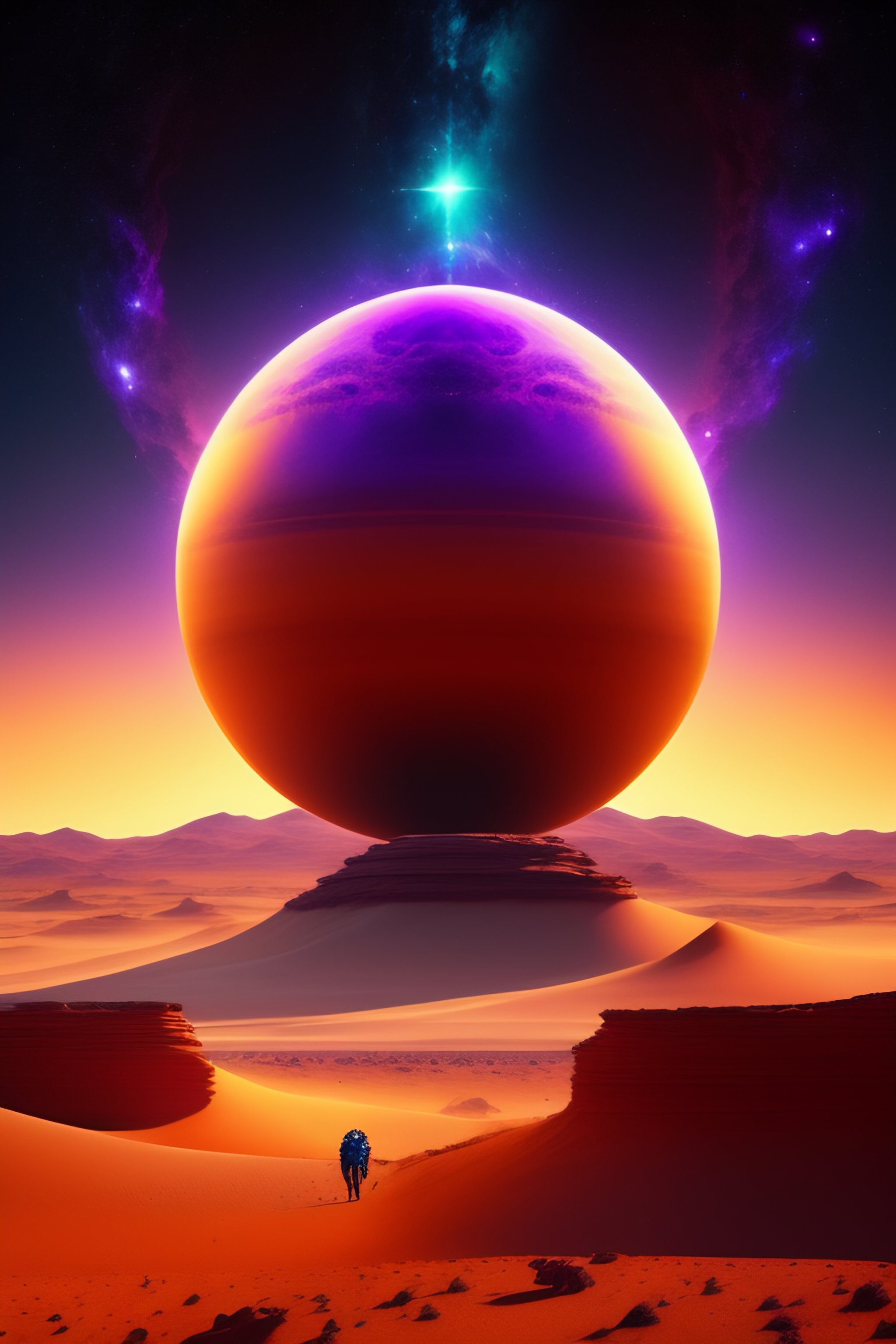 Lexica - Thanos, in mars, with infinity stones