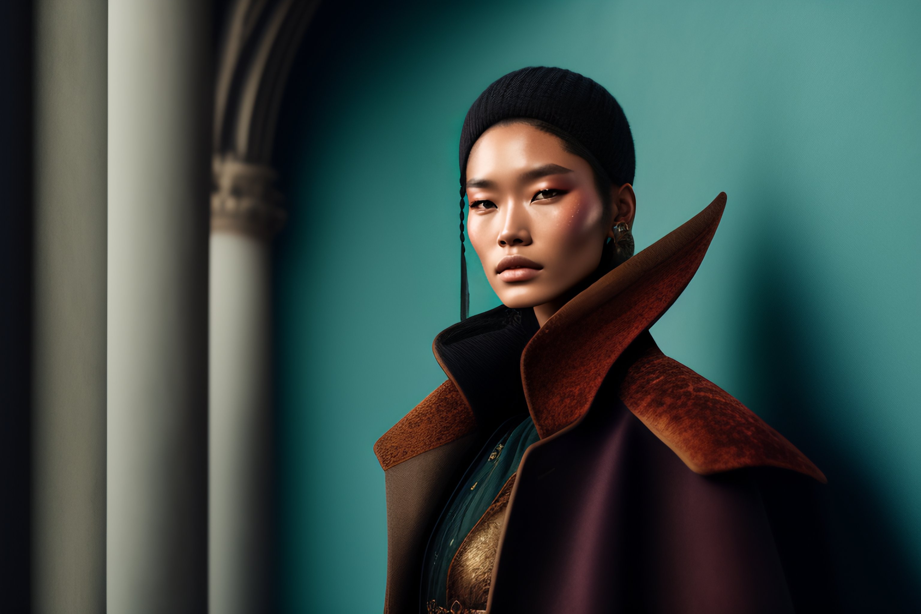 Lexica - An award-winning closeup photo of a female model wearing a ...