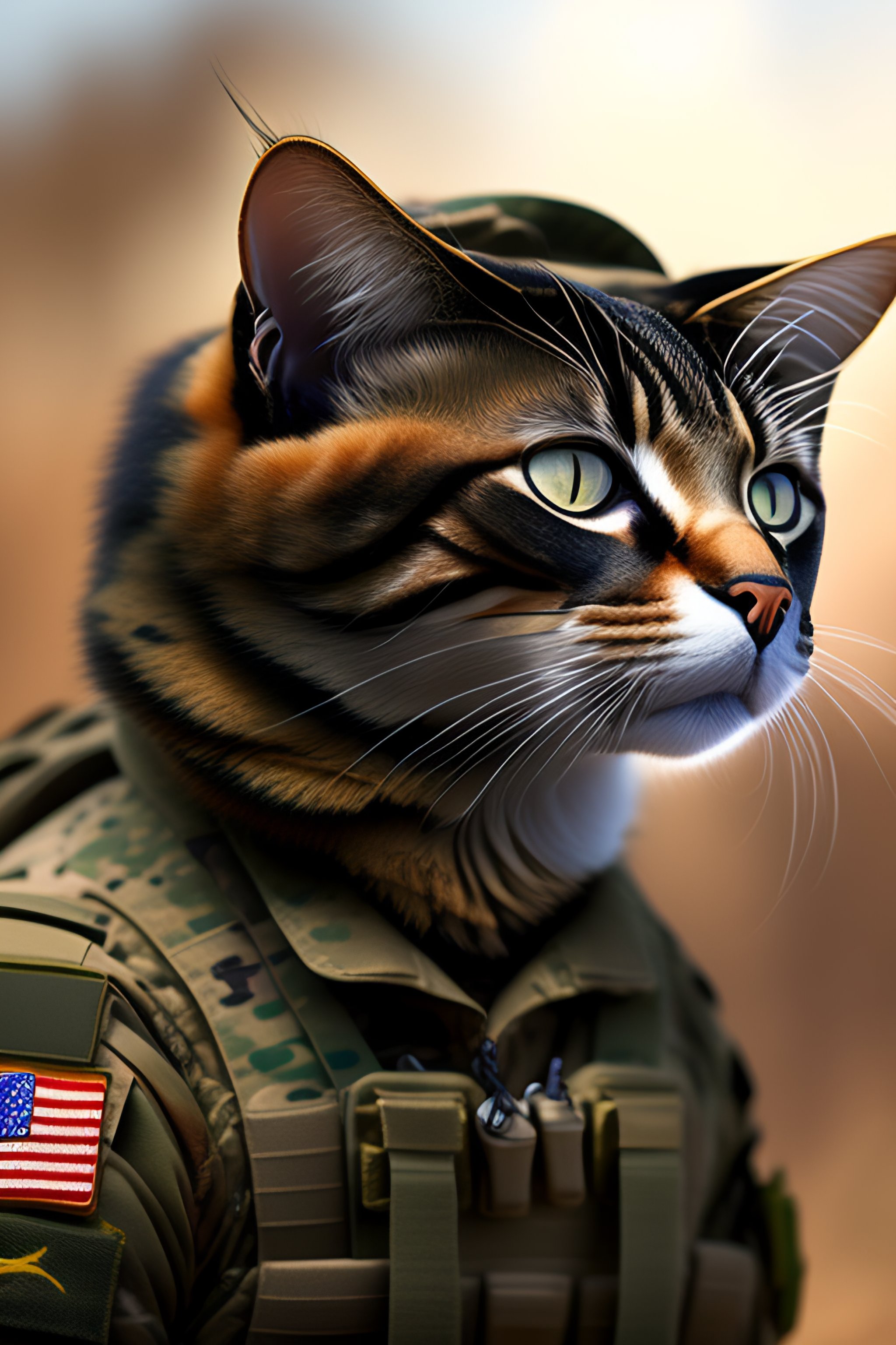 Lexica - A military dictator cat that is African and has wings