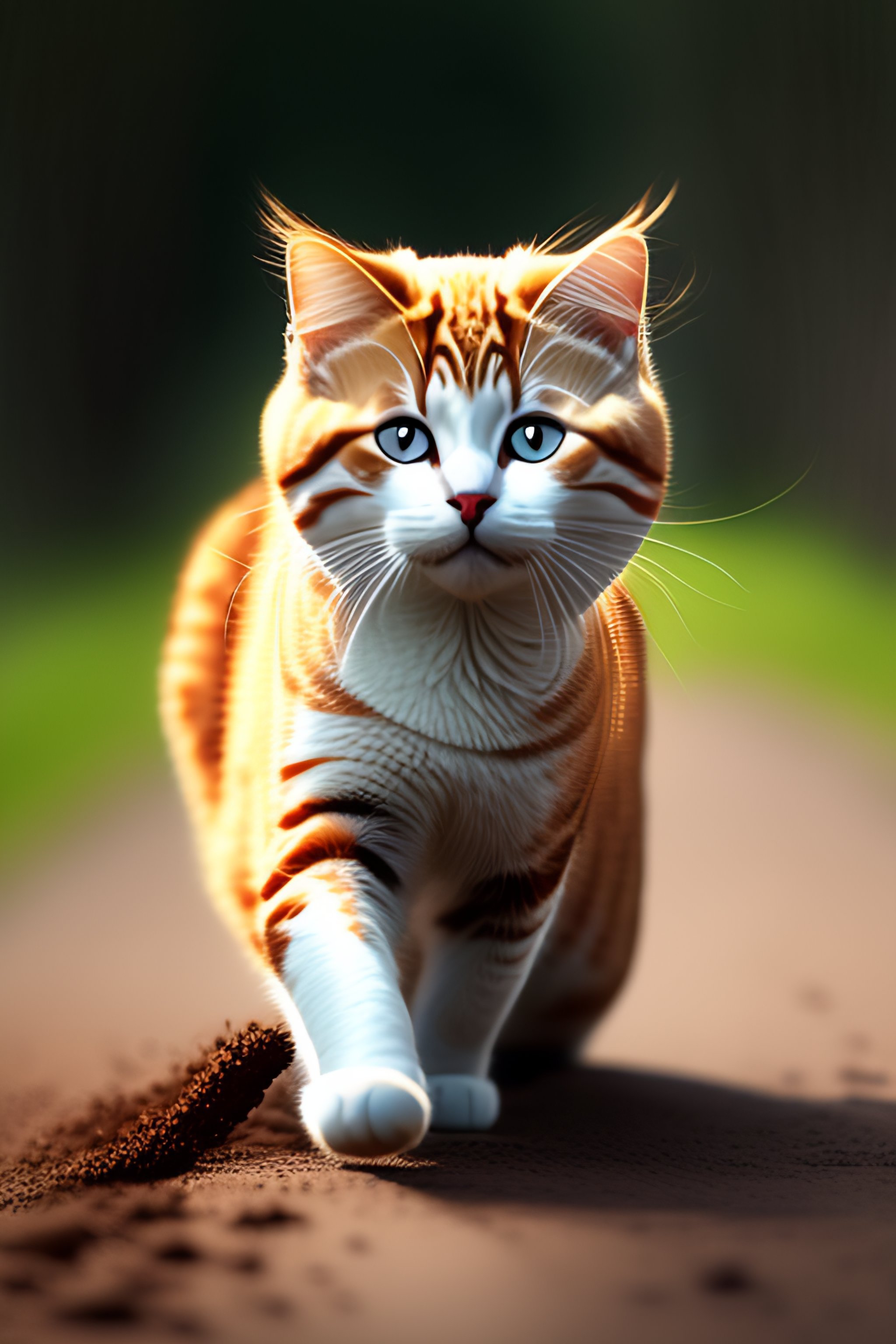 Lexica - Cat bursting against the ground