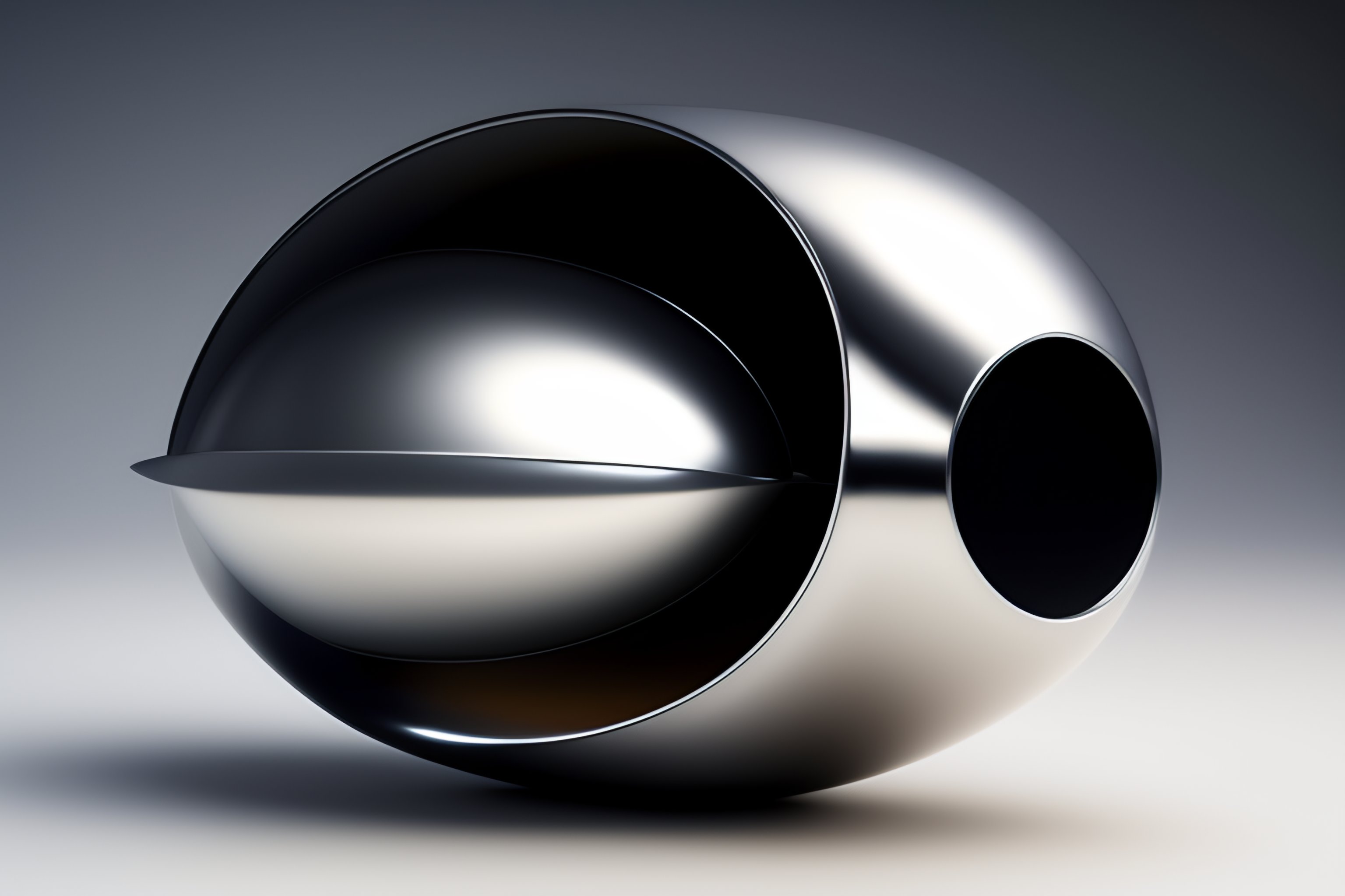 Lexica - Spiral-shell-shaped silver spaceship