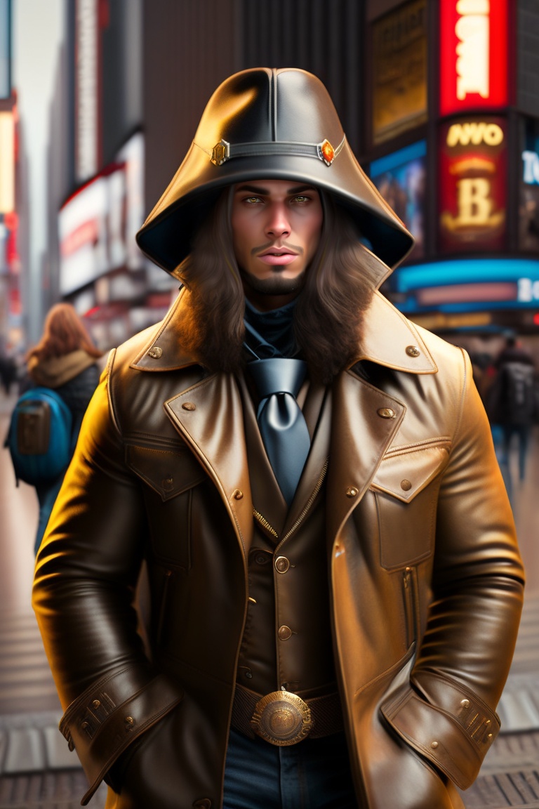 Lexica - Modern day outlaw on times square but post apocalyptic like ...