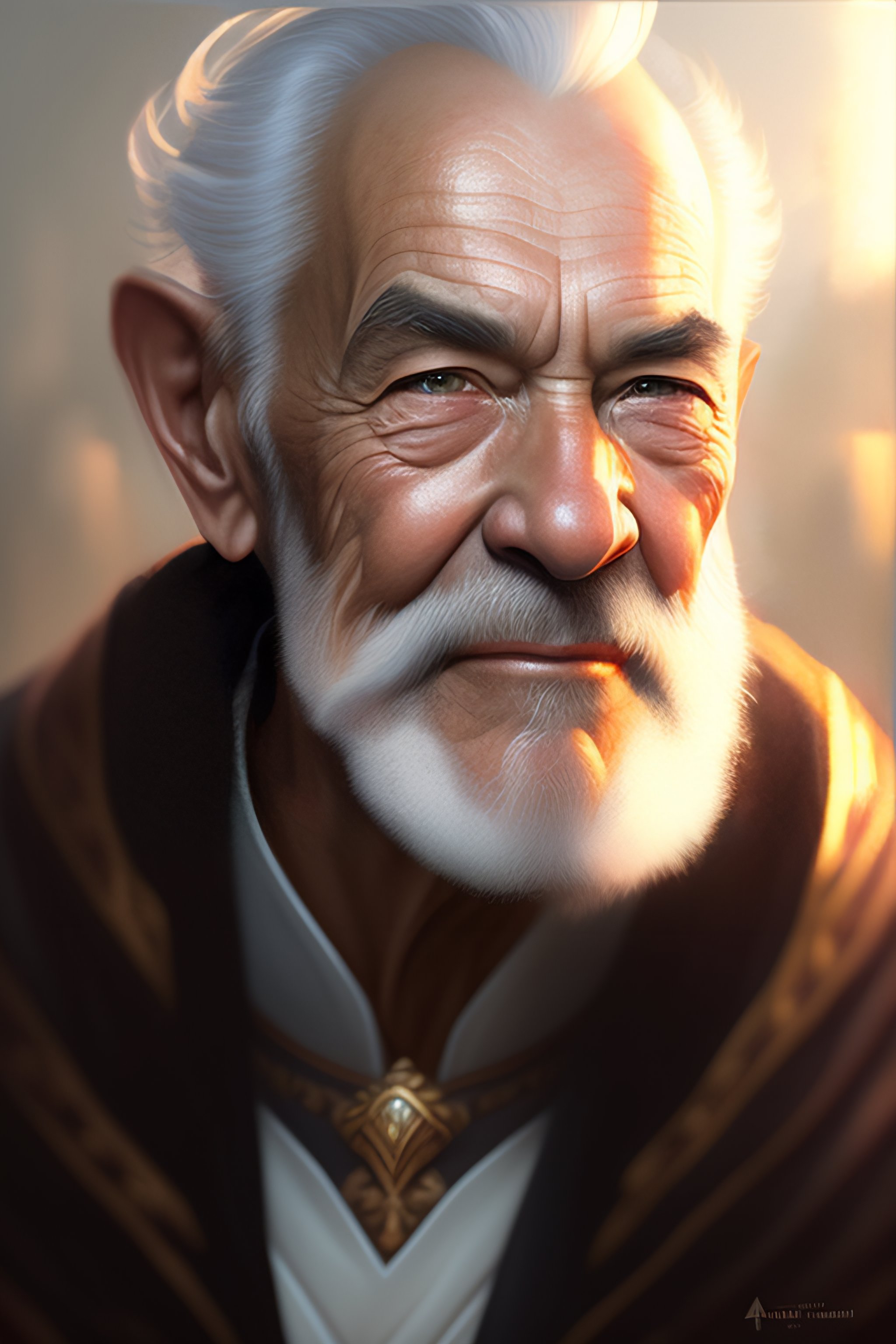 Lexica - Portrait of Old mage, Wrinkly, old, boils, warts, ugly ...