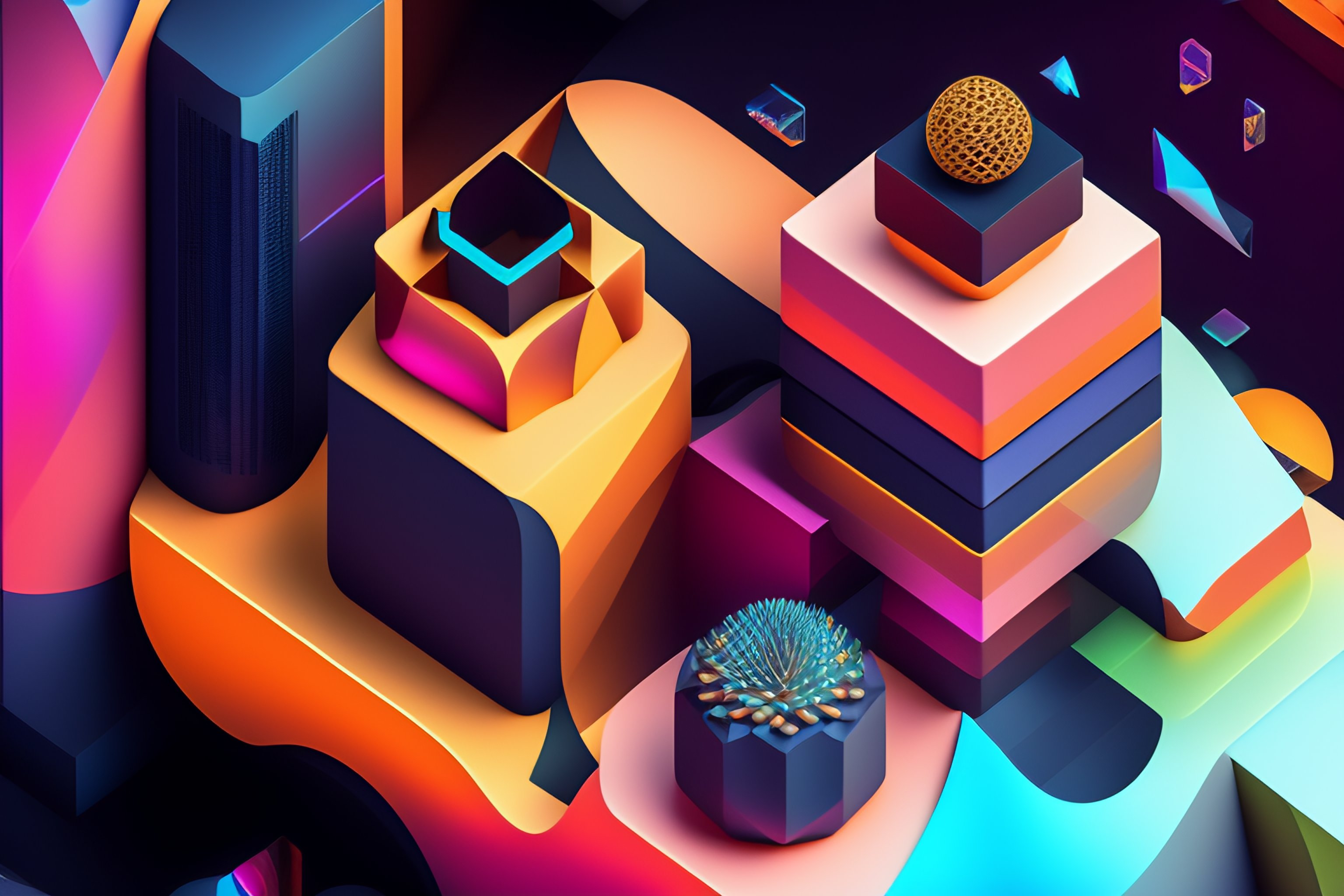 Lexica - Complex geometric shapes, hyper detailed, ultra-sharp, octane ...