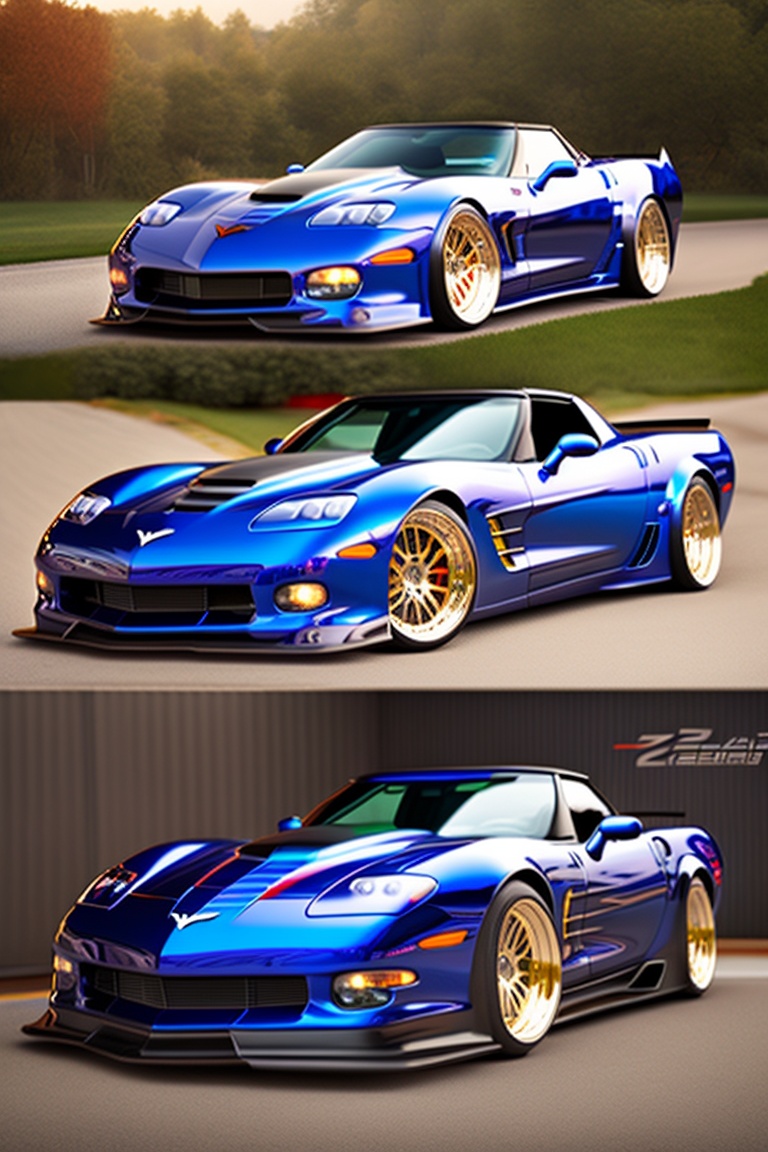 Lexica - 2004 corvette Z06, c5r, wide body, electron blu, racing