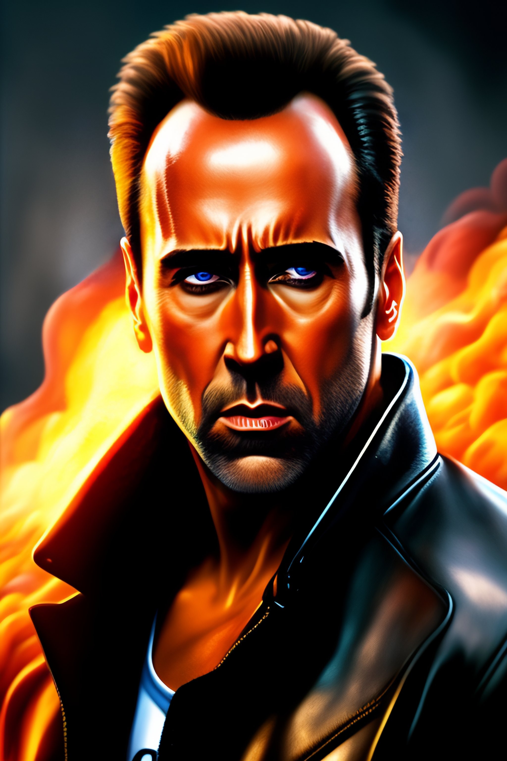 Lexica - The terminator played by Nicholas Cage