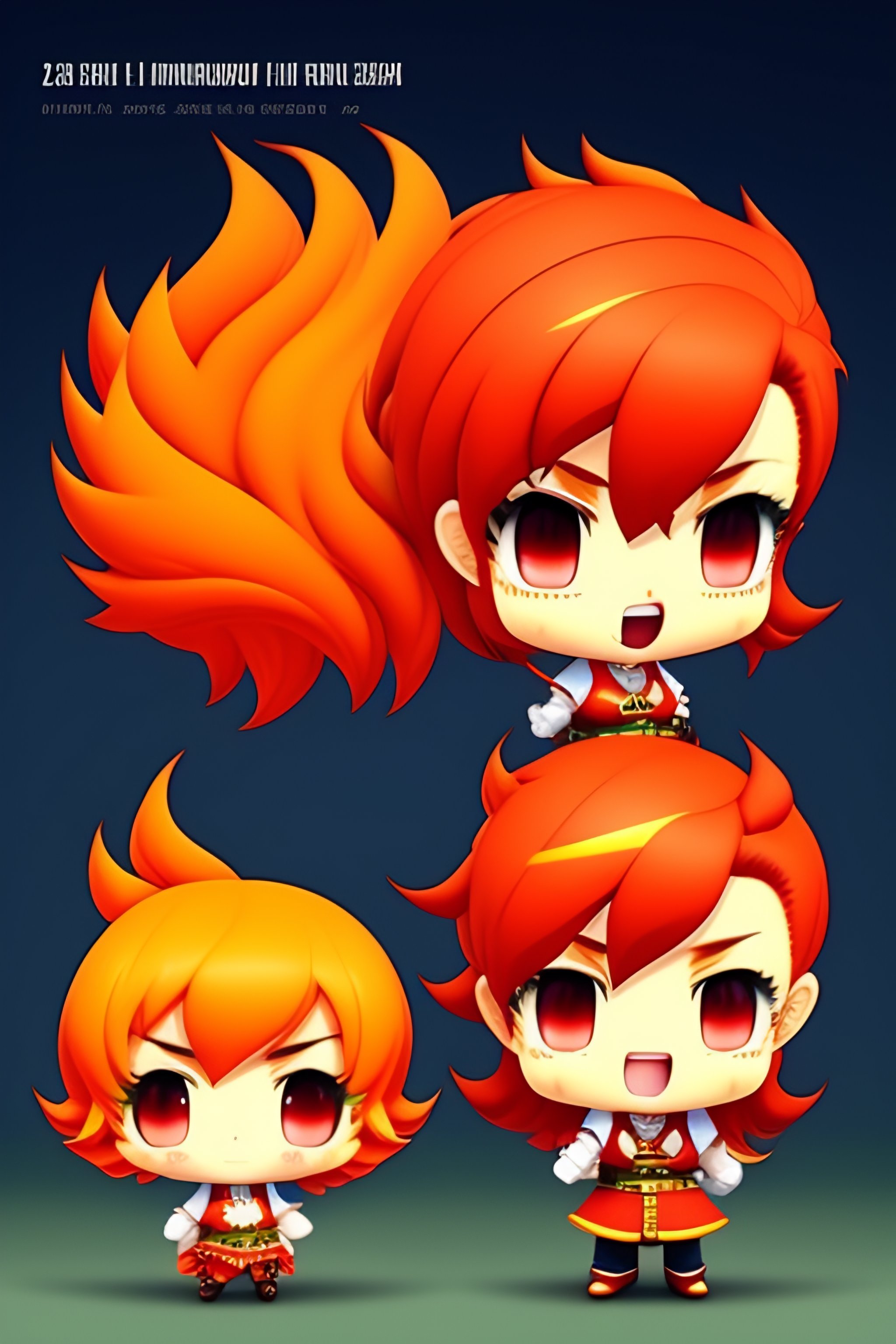 Lexica - Cute fire character chibi style. spiciness after eating, at an ...