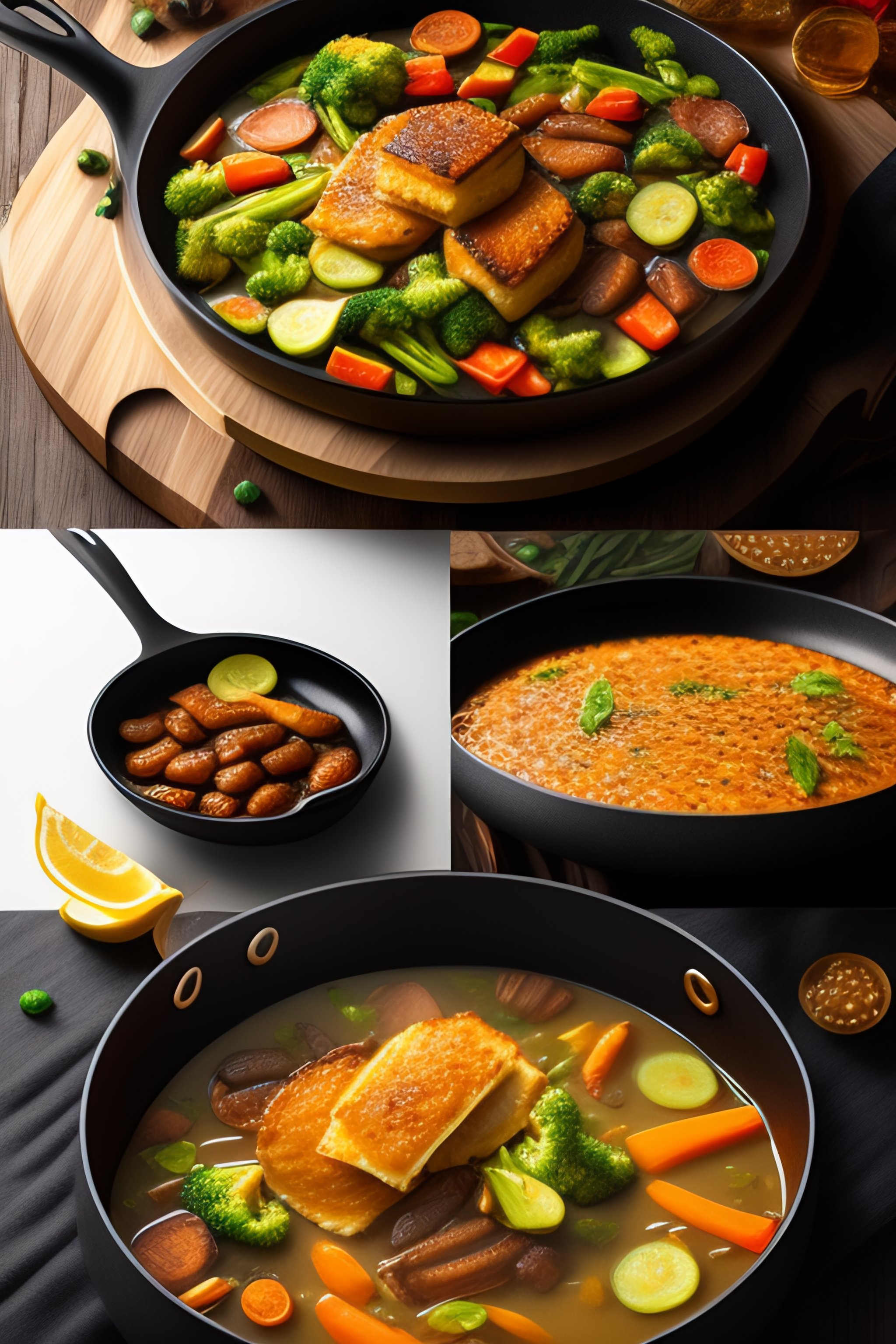 Lexica - Make a webdesign for frying pan, realistic, hyper details ...