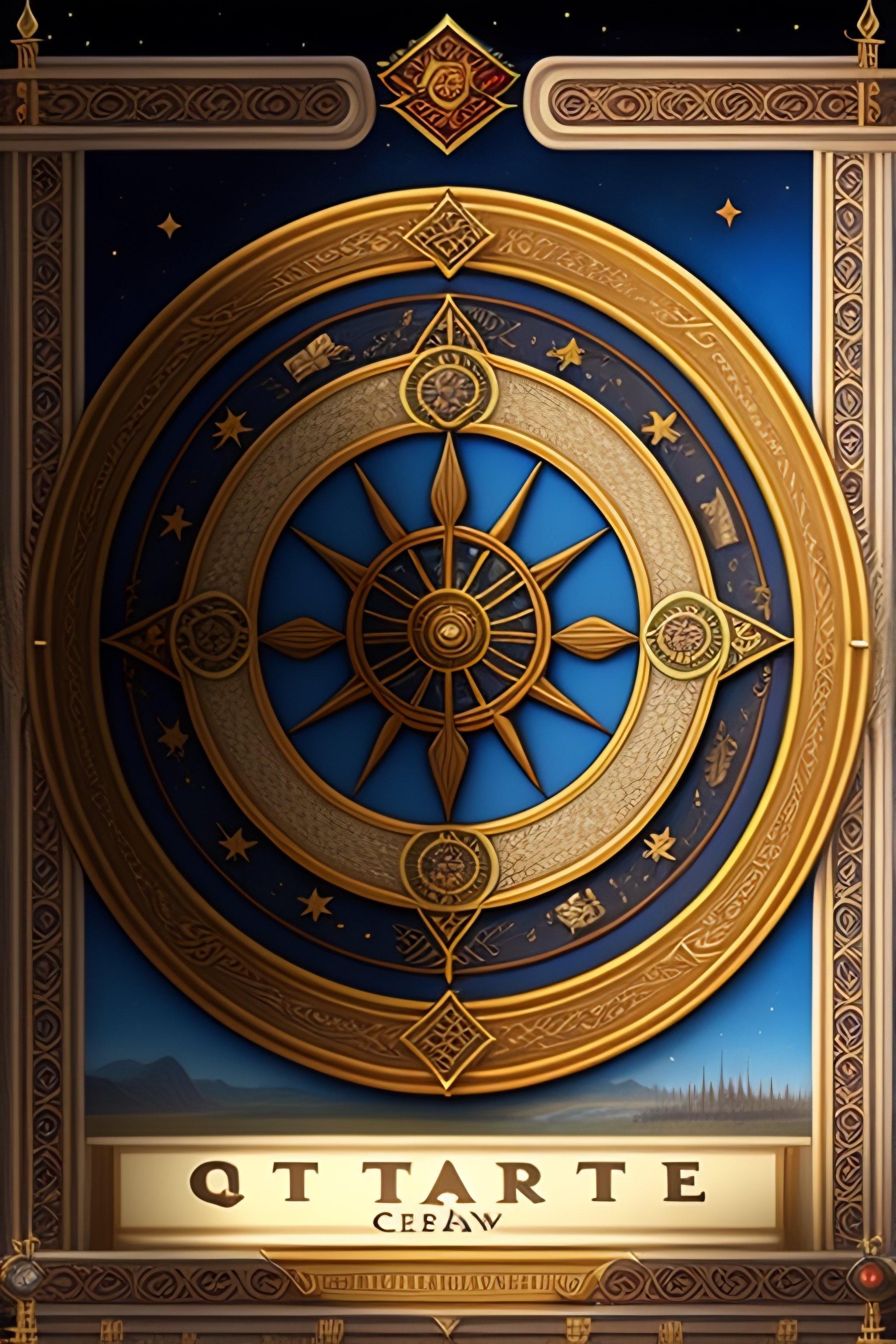 Lexica - Tarot Major arcana card Wheel of Fortune, clean lines, card's ...