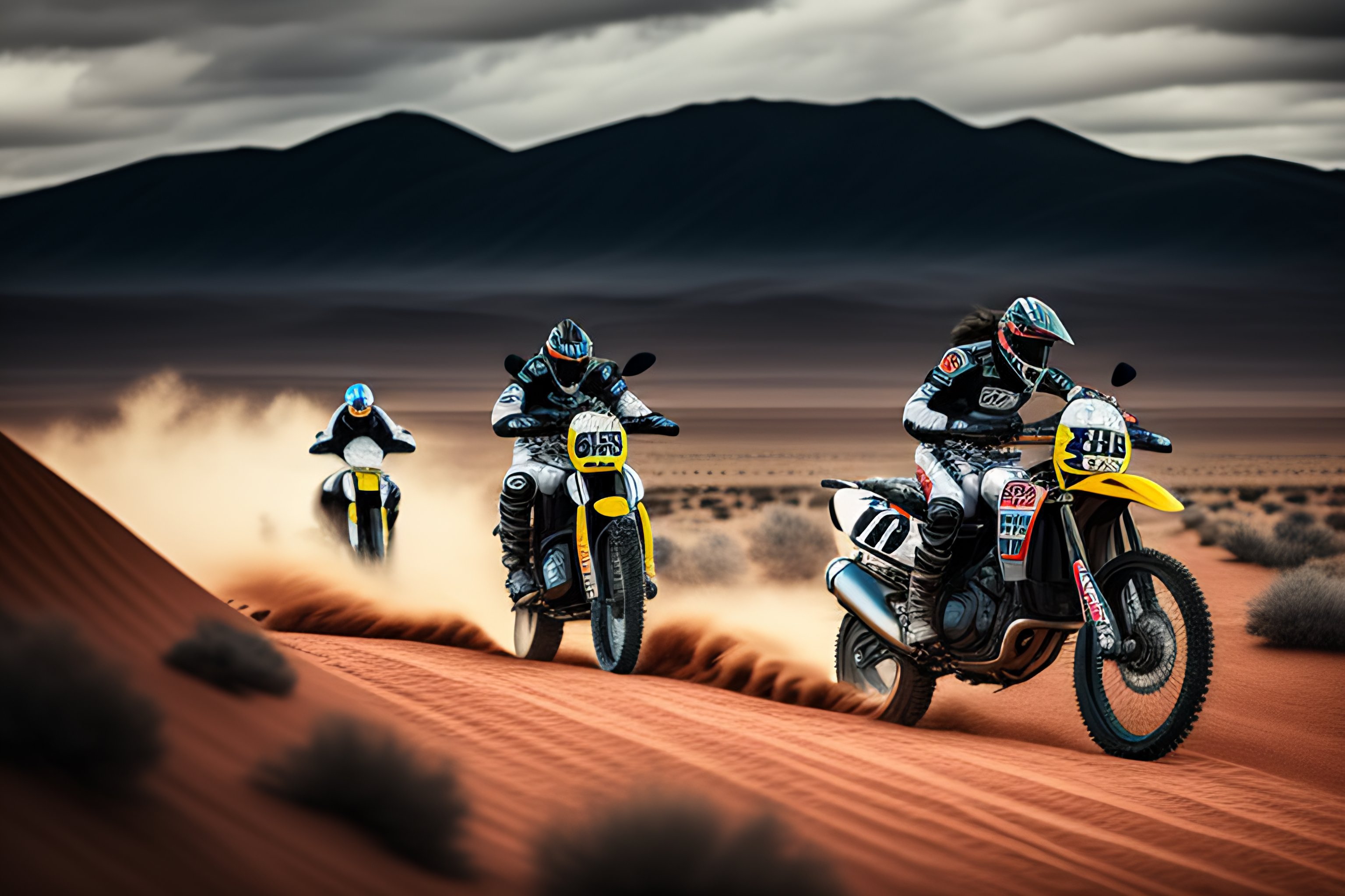 Lexica - Two motocyclists riding, style simon stalenhag,8k resoultion ...