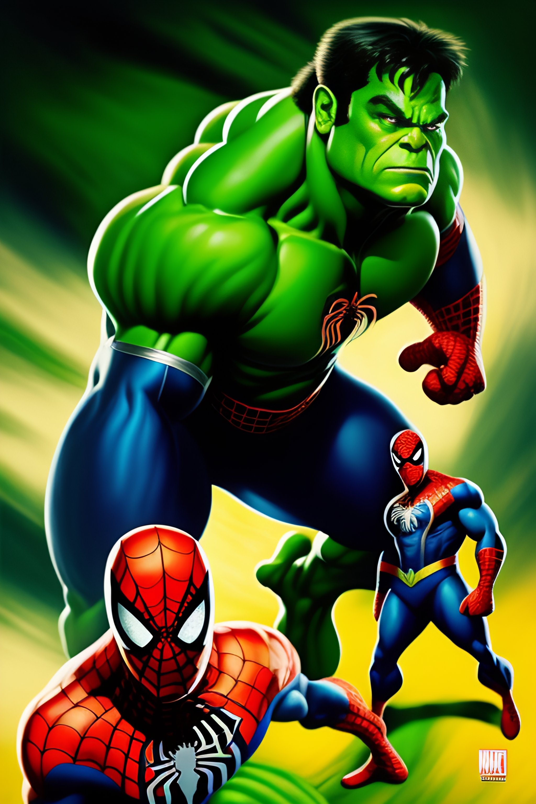 Lexica - Spider man + realist + hulk