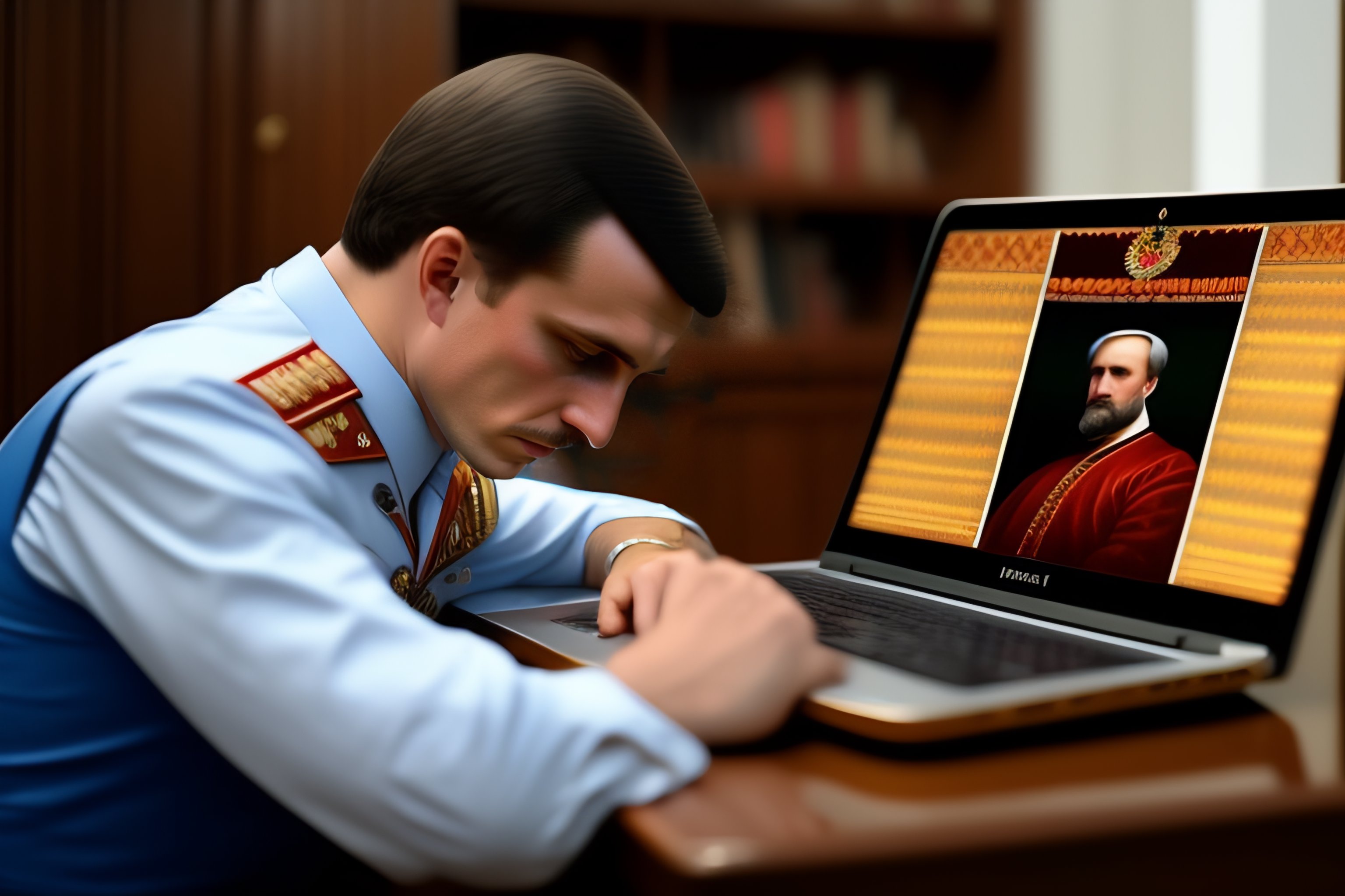 Lexica - Belarusian programmer in national vyshyvanka is working on his ...