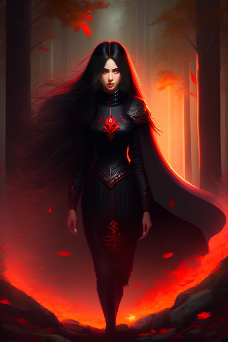 Lexica - Muma padurii has a dark aura around her, the woman has long ...