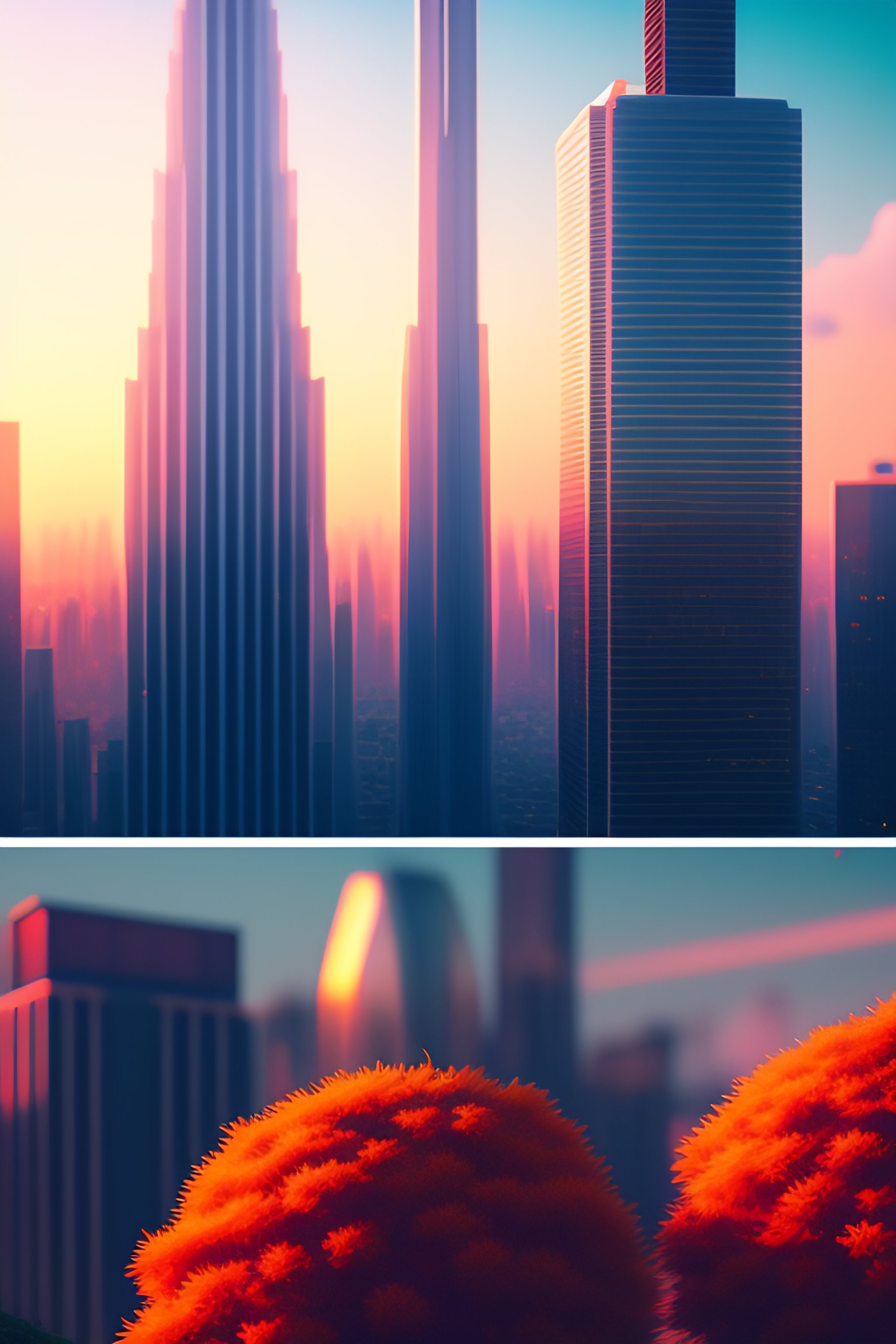 Lexica - Studio ghibli, city skyline, intricate artwork by tooth wu and ...