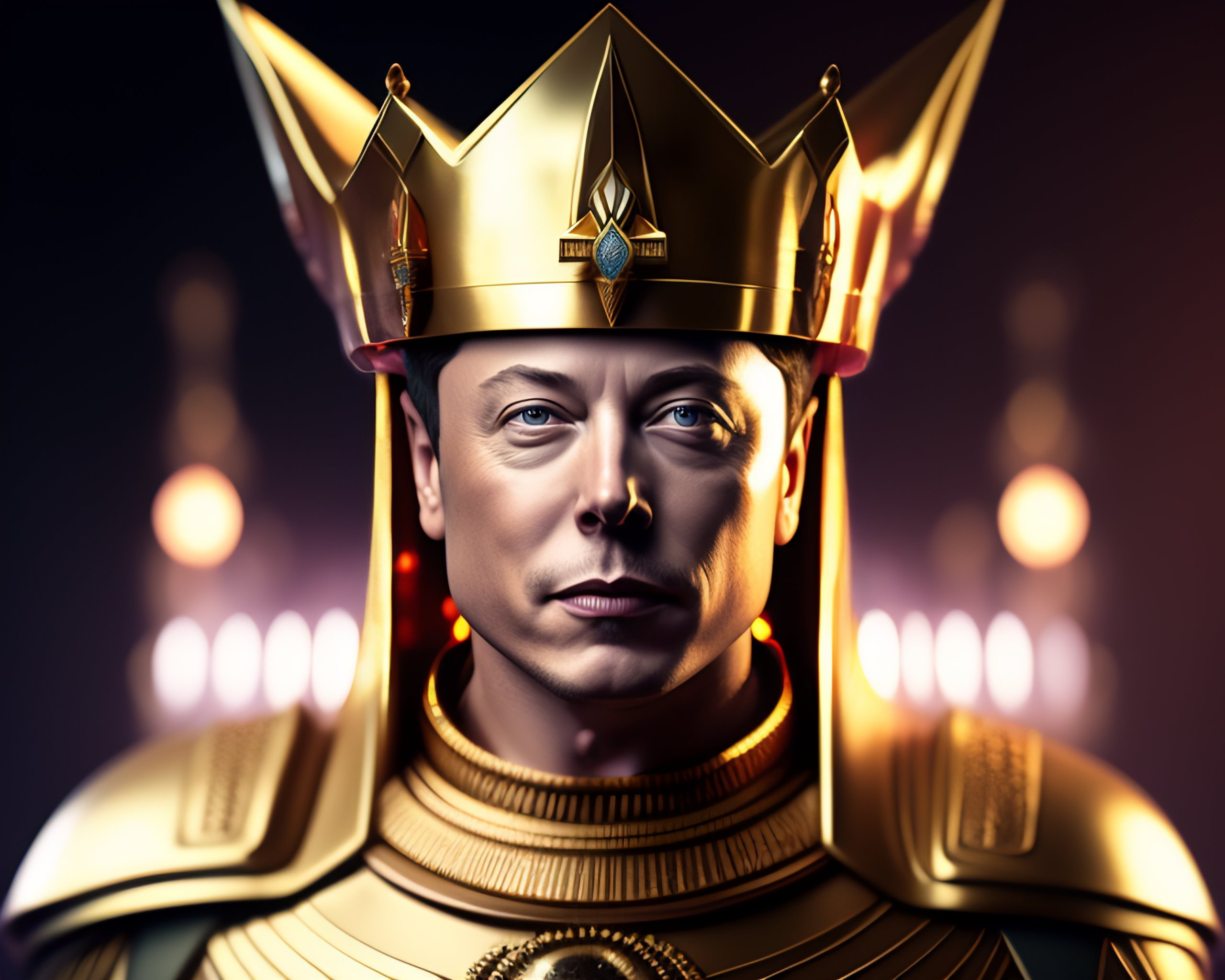 Lexica - Elon musk with robot hands and a pharaoh crown, 8k, fantasy
