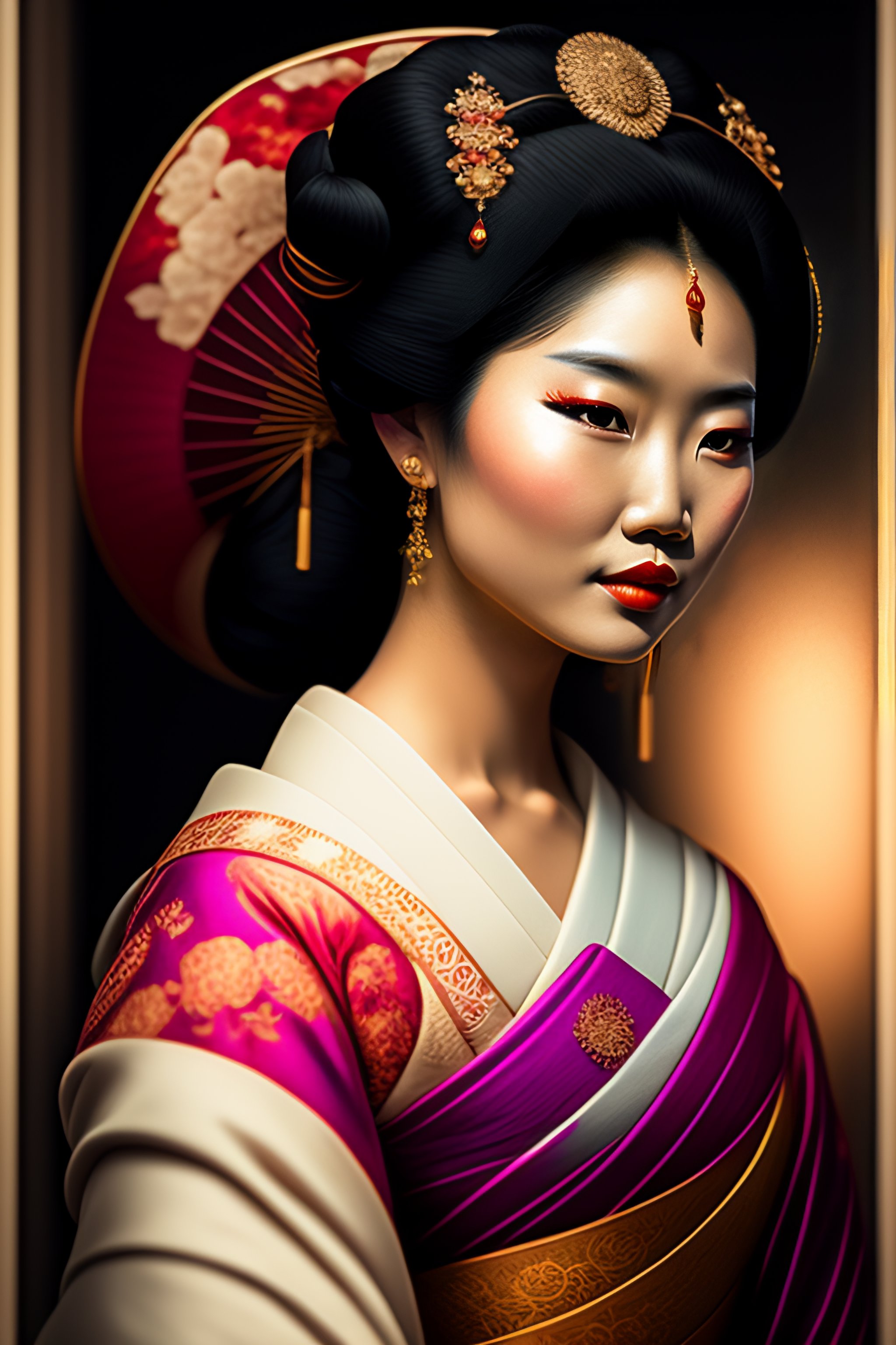 Lexica - Geisha, fine art, intricate
