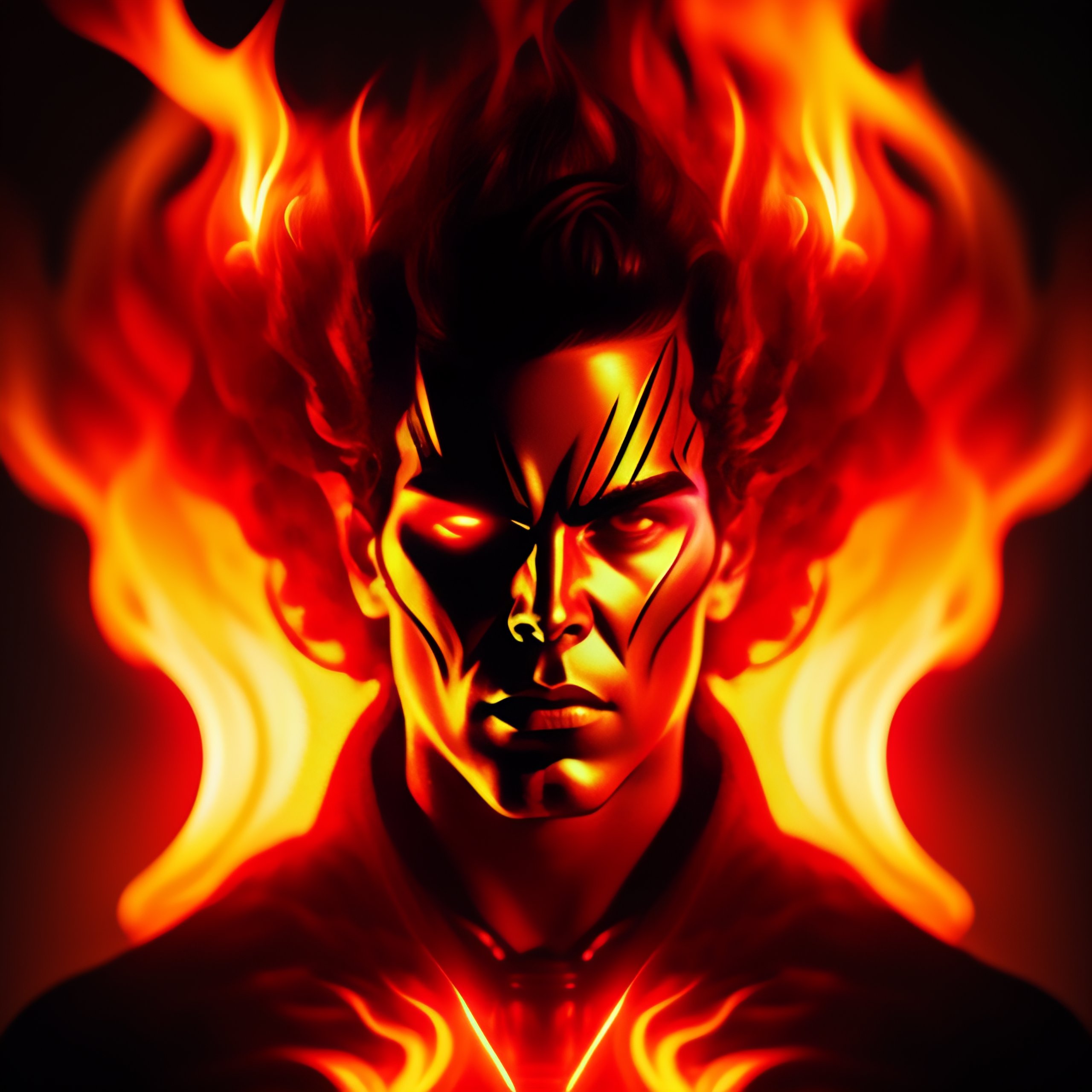 Lexica - Marvel comic style, crown of flames, horror, clown, ambient ...