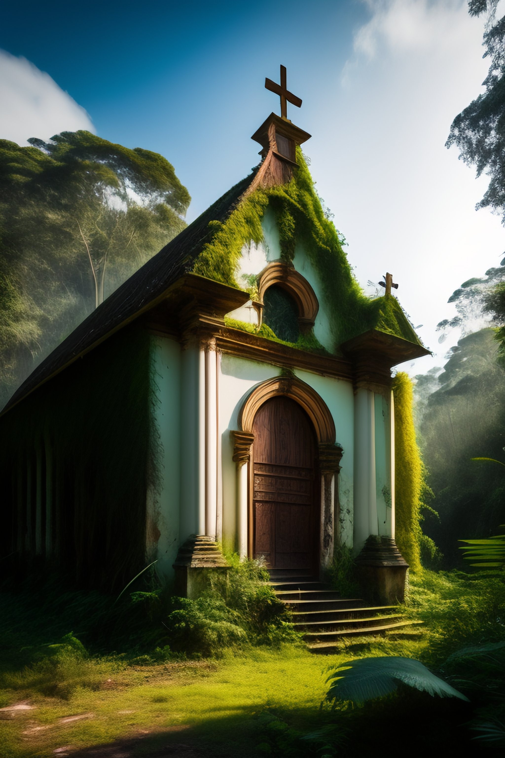 Lexica - Abandonned church in the jungle