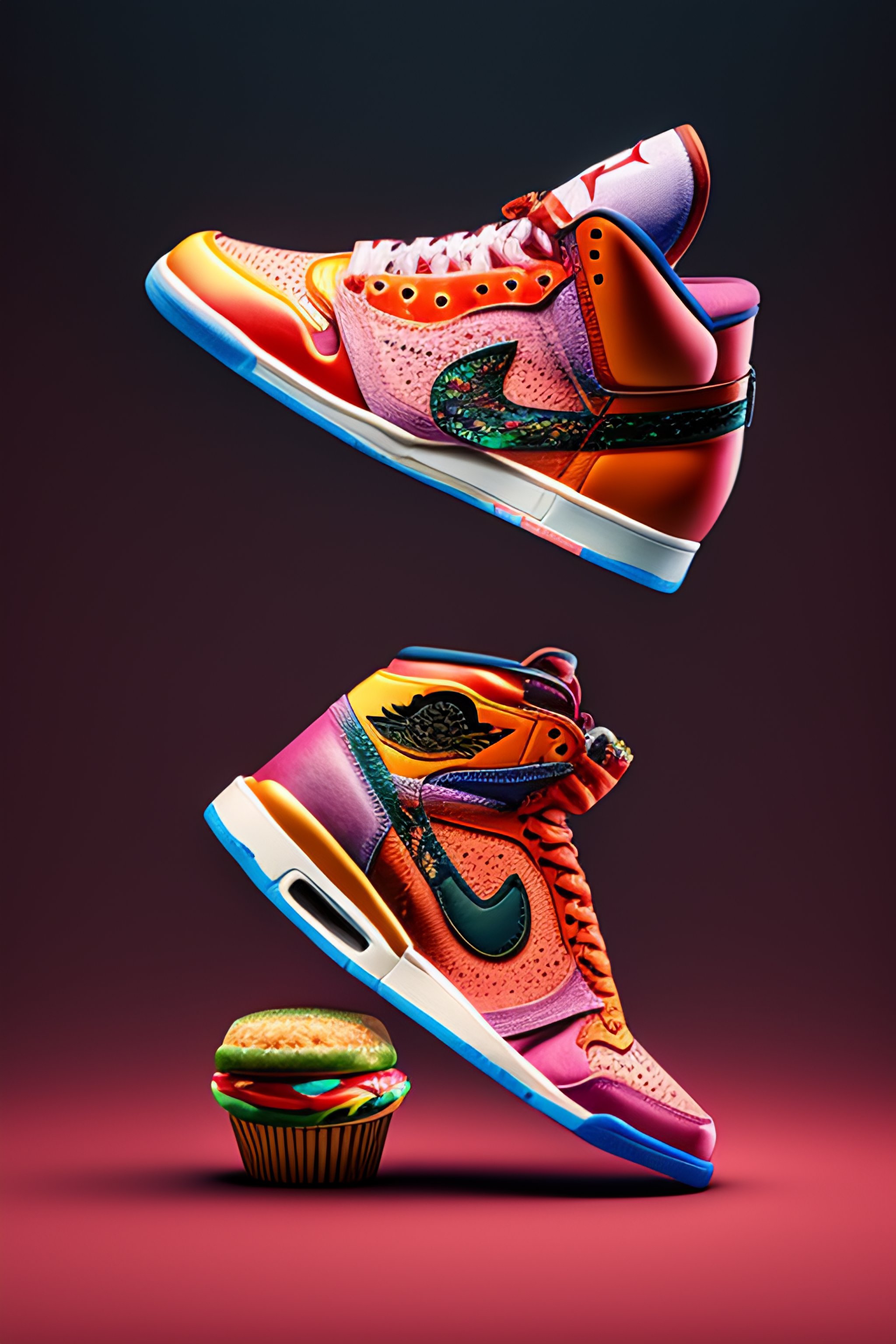 Lexica - One air jordan shoe made of junk food, ultrafine detailed ...
