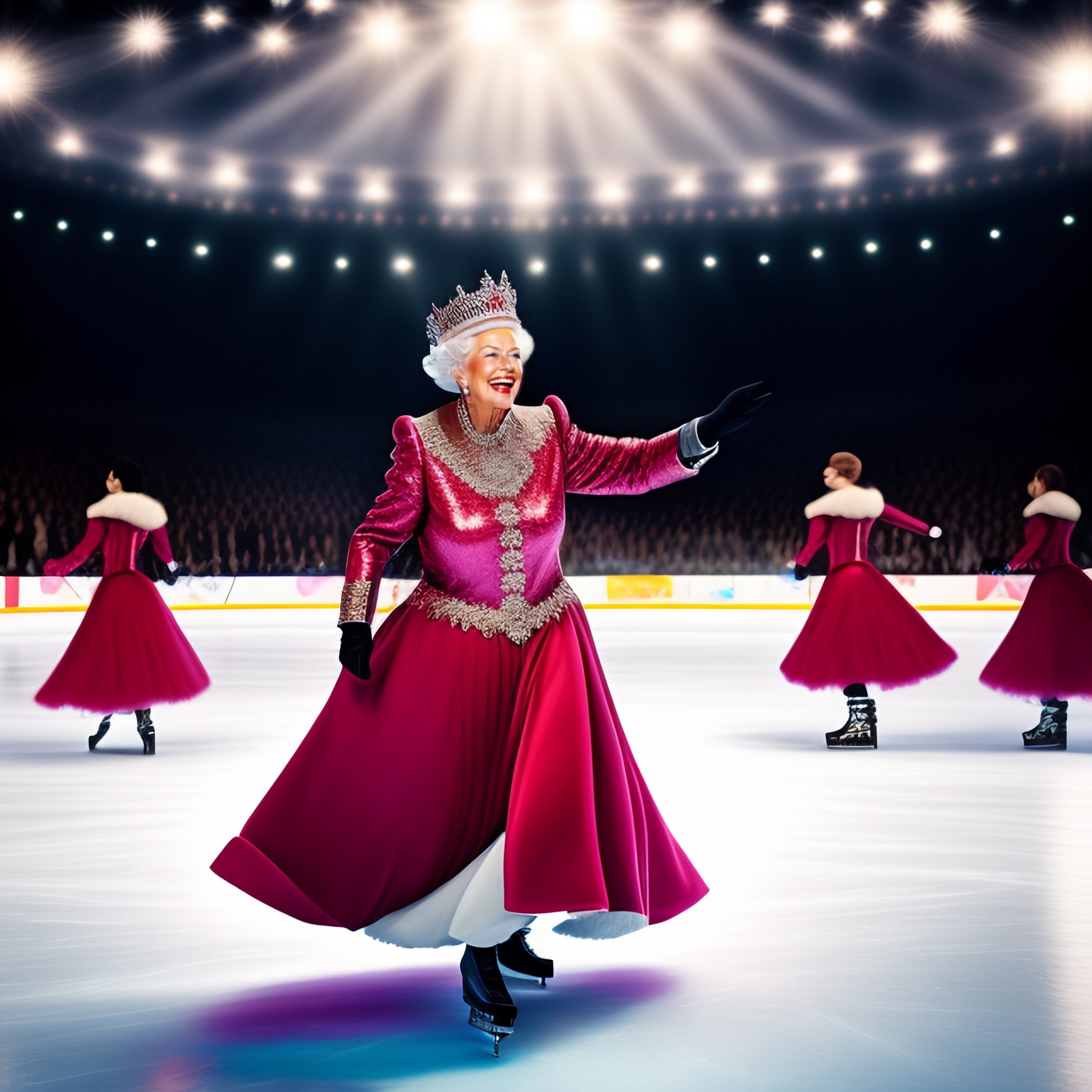 Lexica - Queen Elizabeth dancing on ice