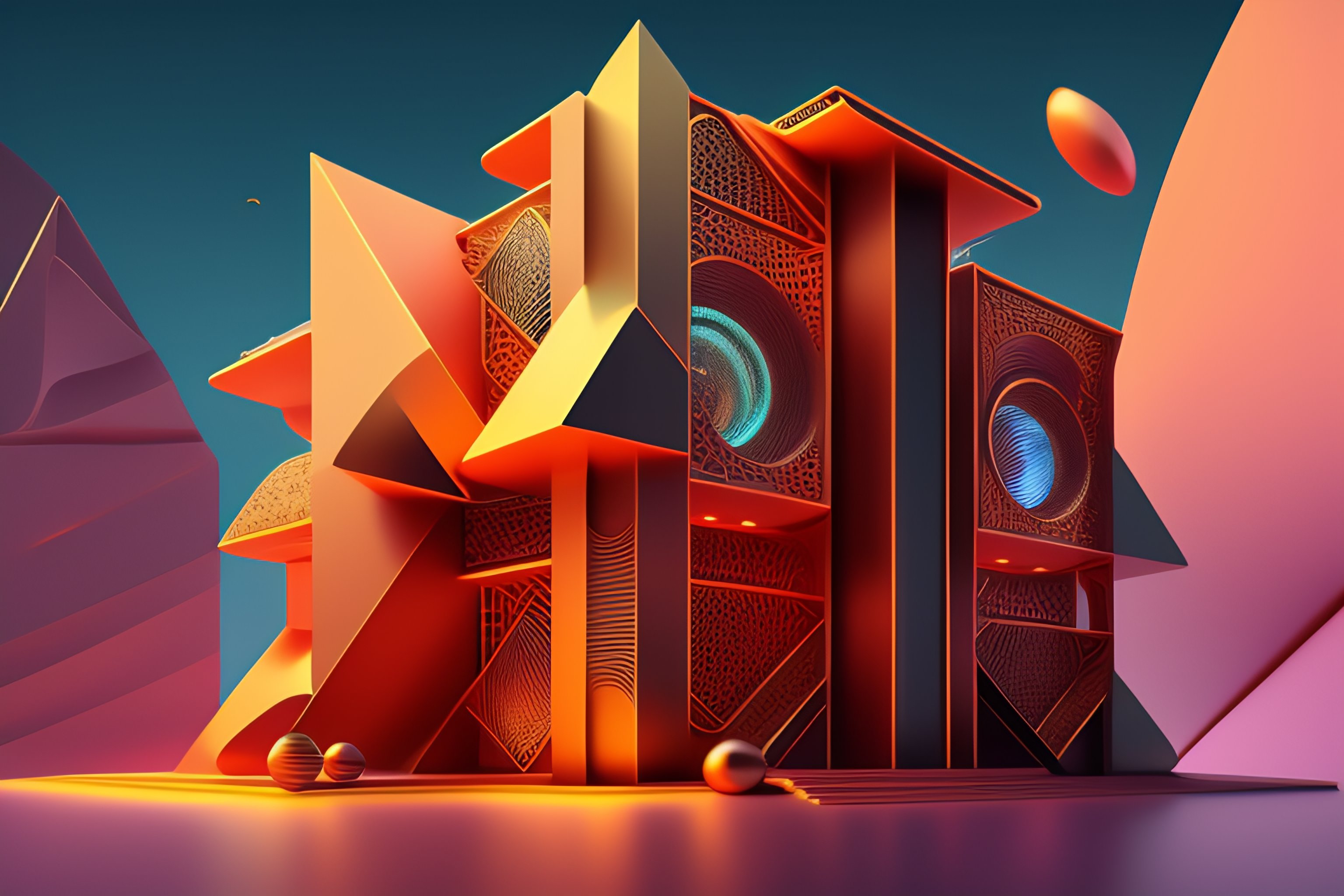 Lexica - Complex geometric shapes, hyper detailed, ultra-sharp, octane ...