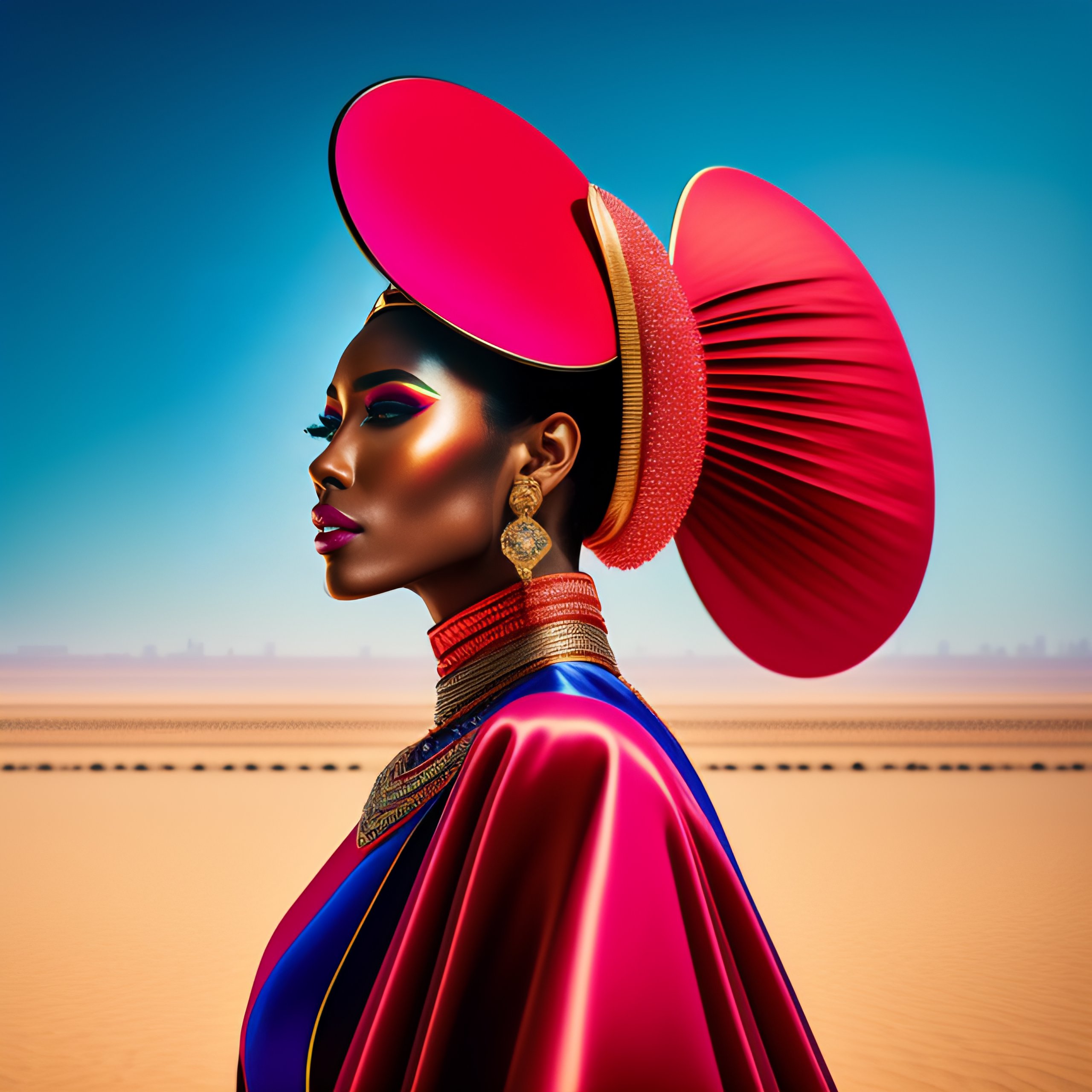 Lexica - Hi-tech, vogue, pretty in headdress, in full length in Qatar ...