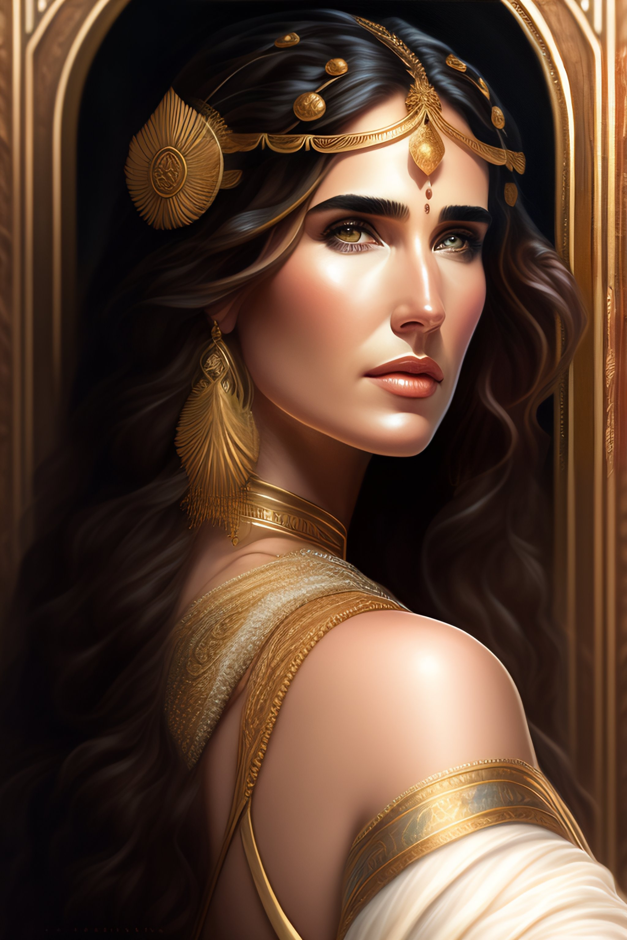 Lexica - Jennifer Connelly as an extremely beautiful Greek Goddess ...