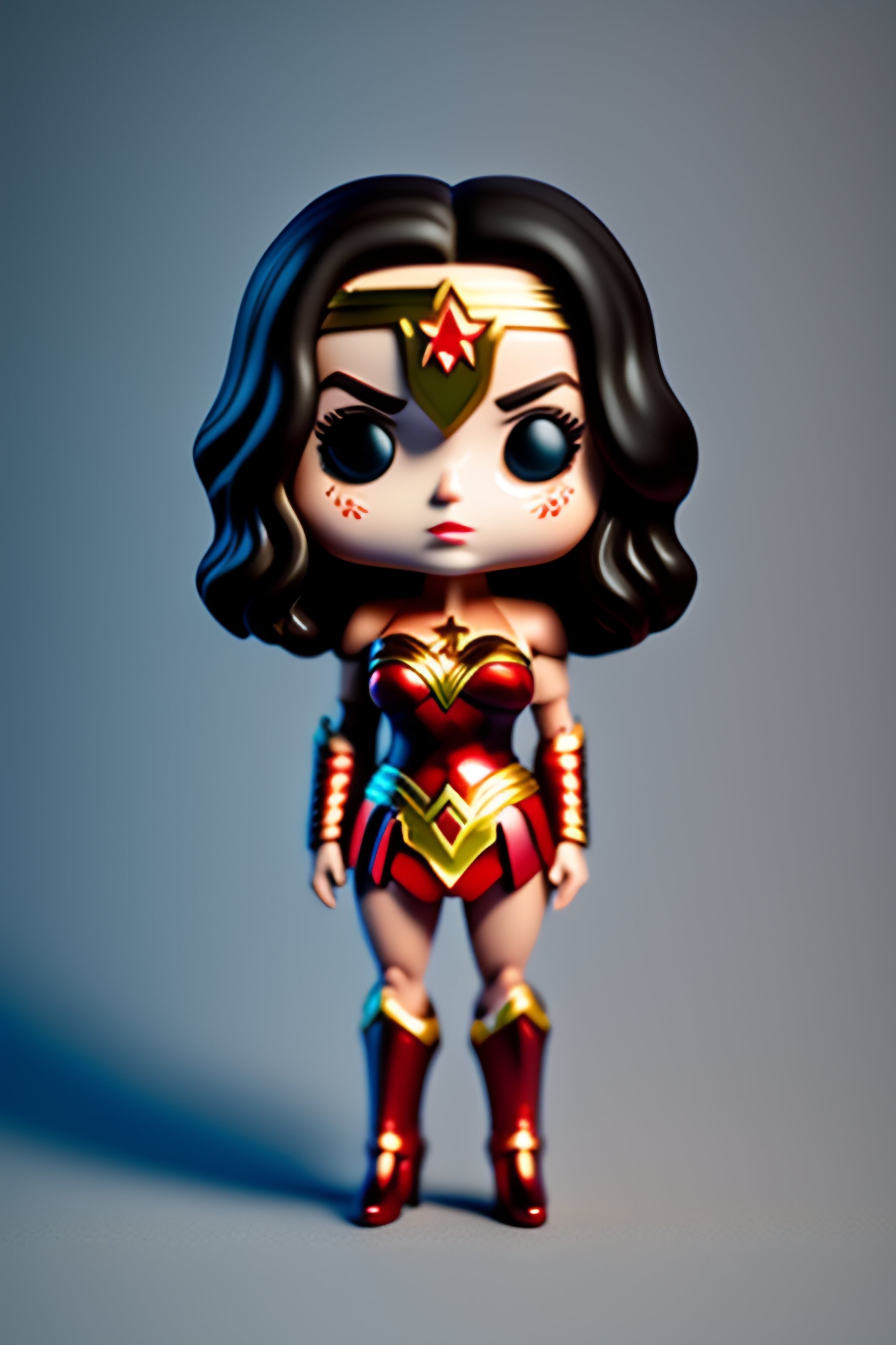 Lexica - Full body 3d render of funko pop wonder woman