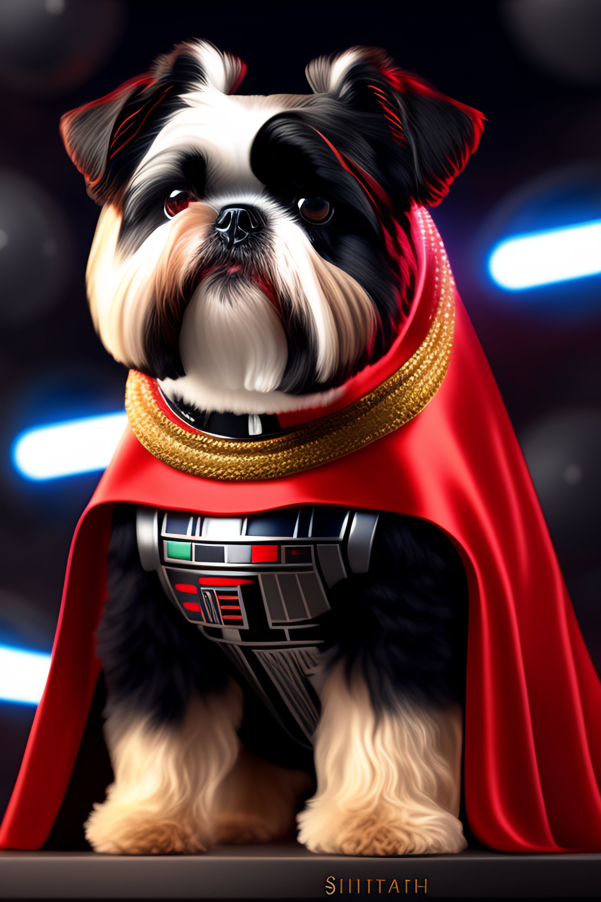 Lexica - Star Wars scene artificial intelligence a Shih Tzu dog wearing ...