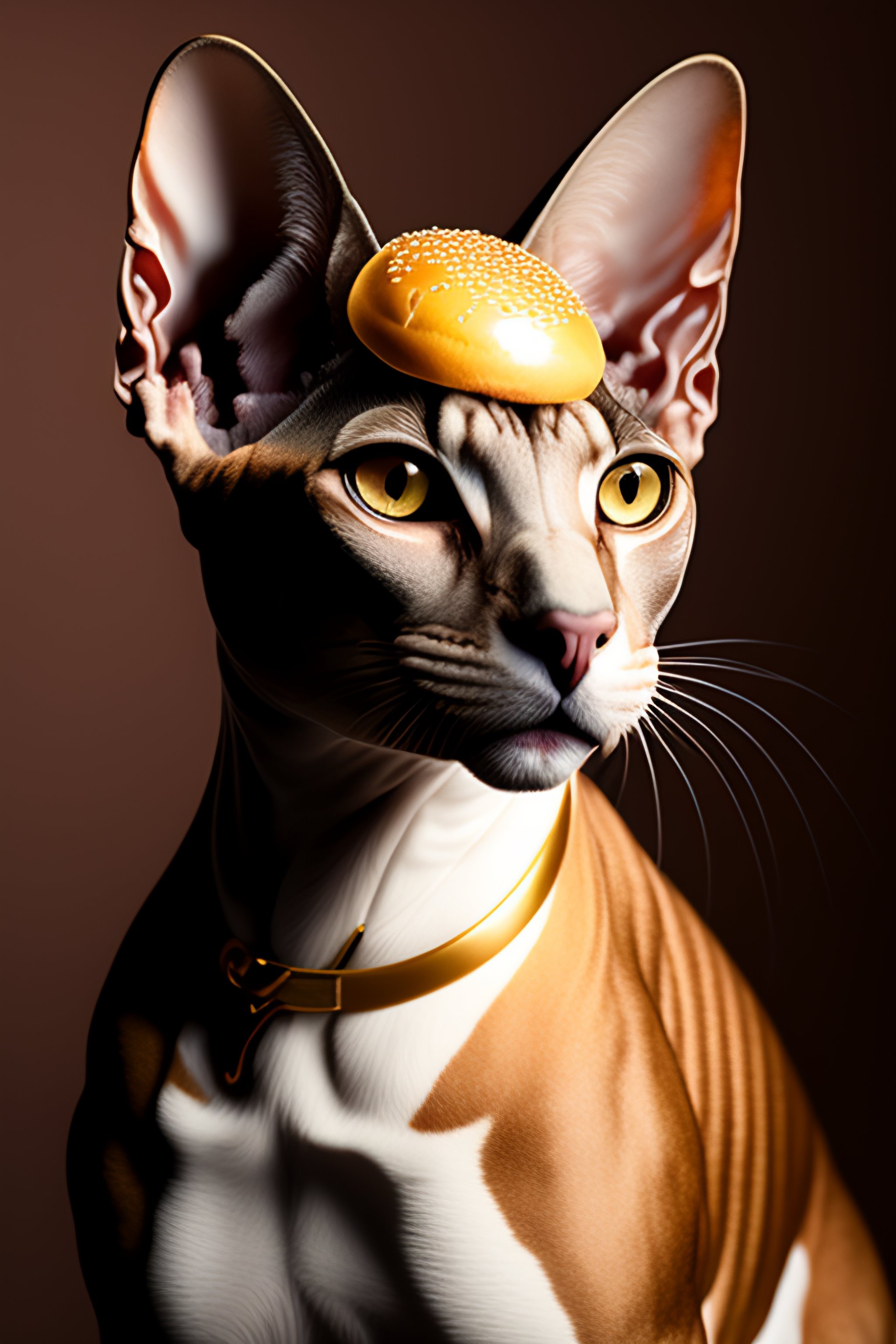 Lexica - Sphinx cat with a burger