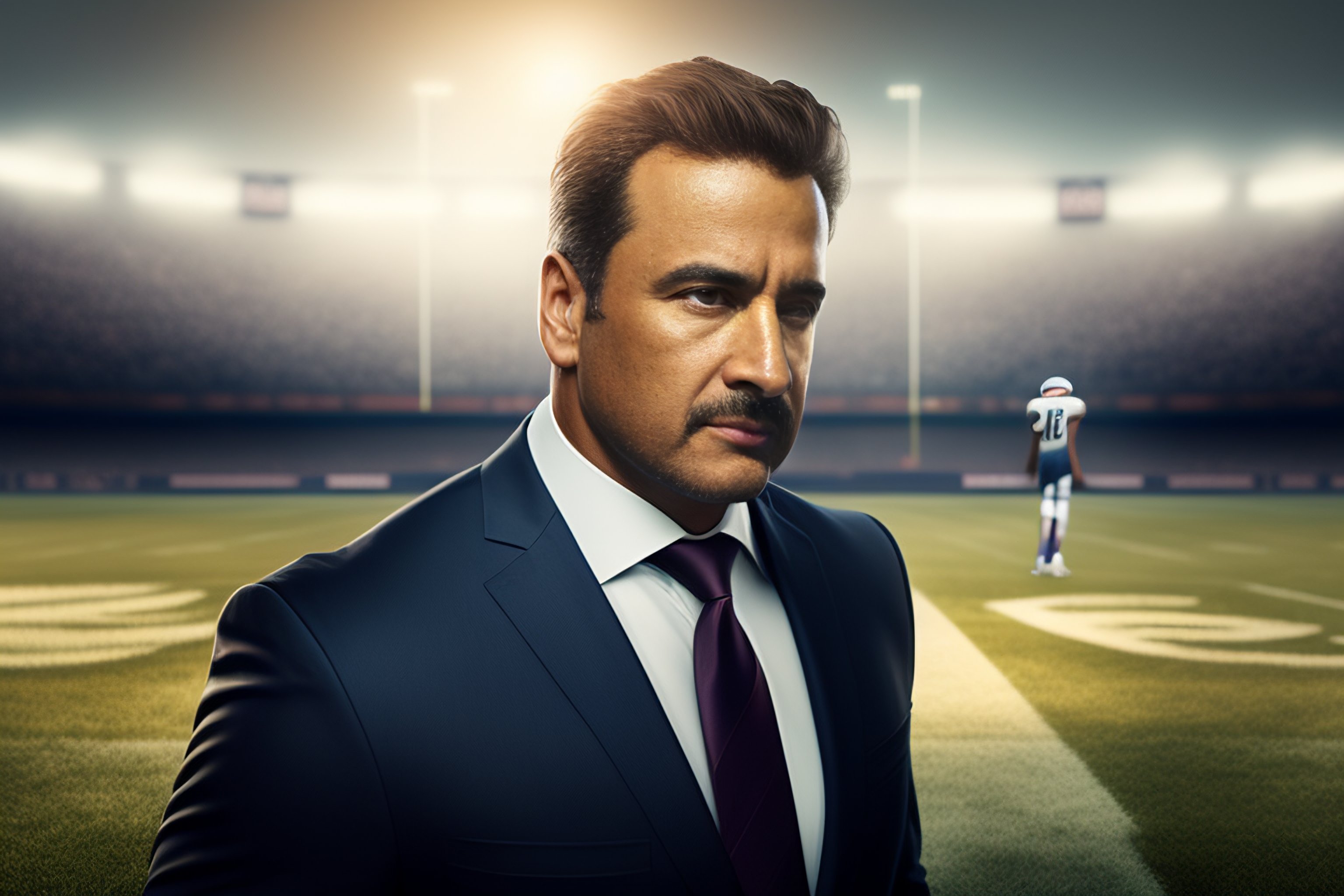 Lexica - Tv commercial of a football coach on the sideline, looking ...