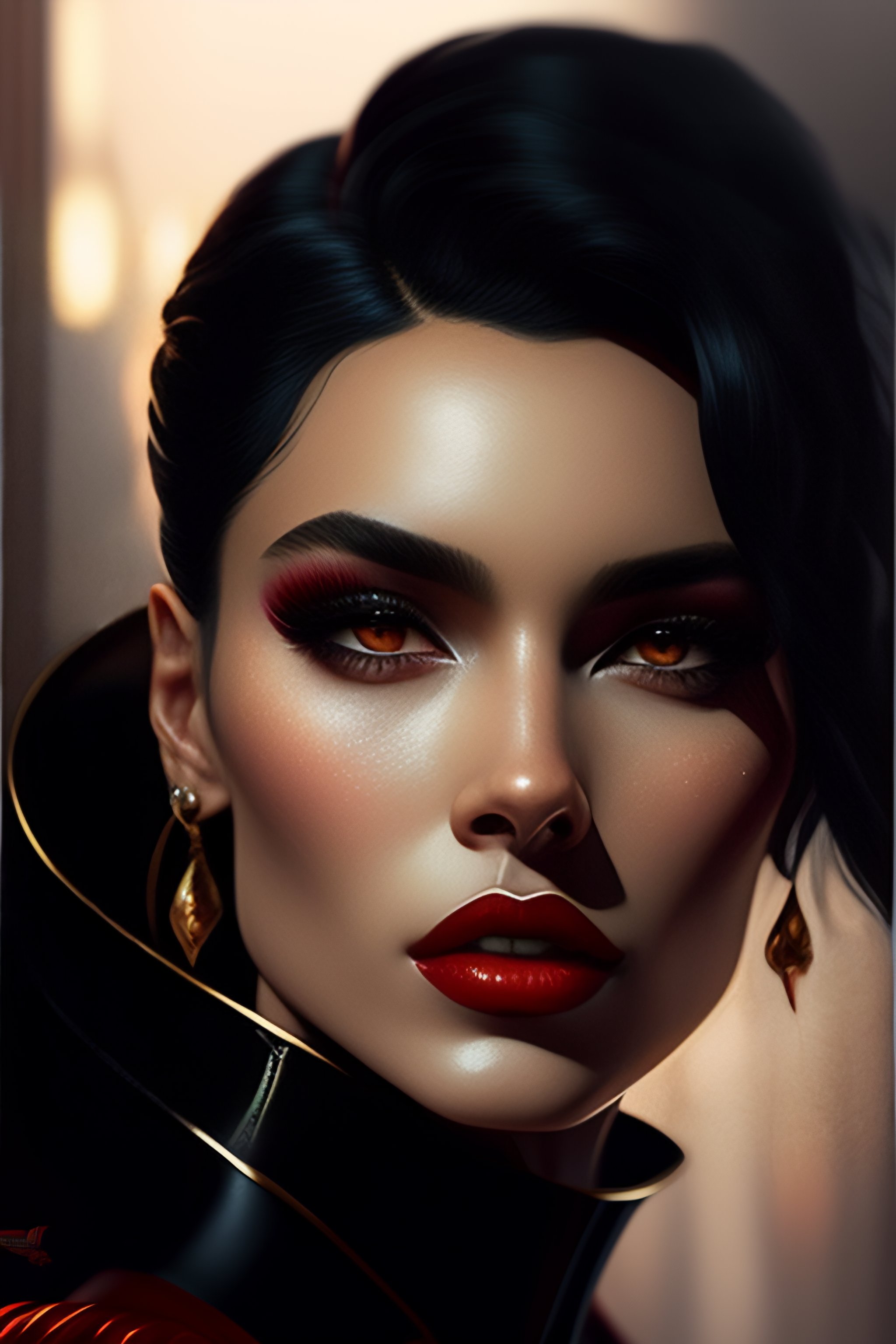 Lexica - A Photorealistic dramatic hyperrealistic, Crystal red eyes ...