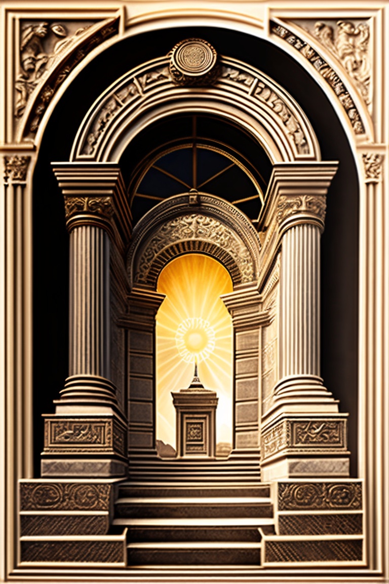 Lexica - Ex libris of the gate of Sun, Ancient Greek style, medieval ...