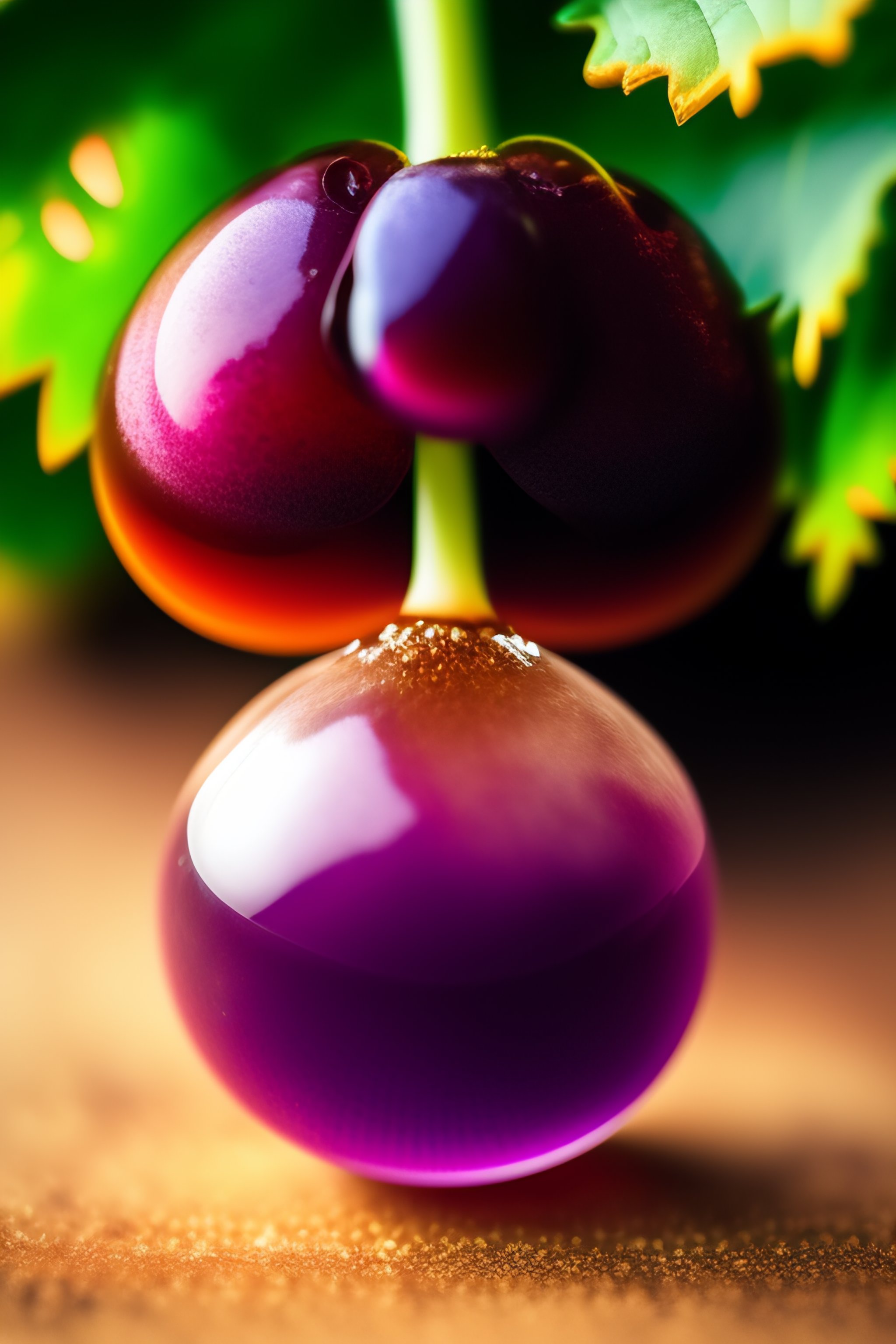 Lexica - Question mark on Earth with grape