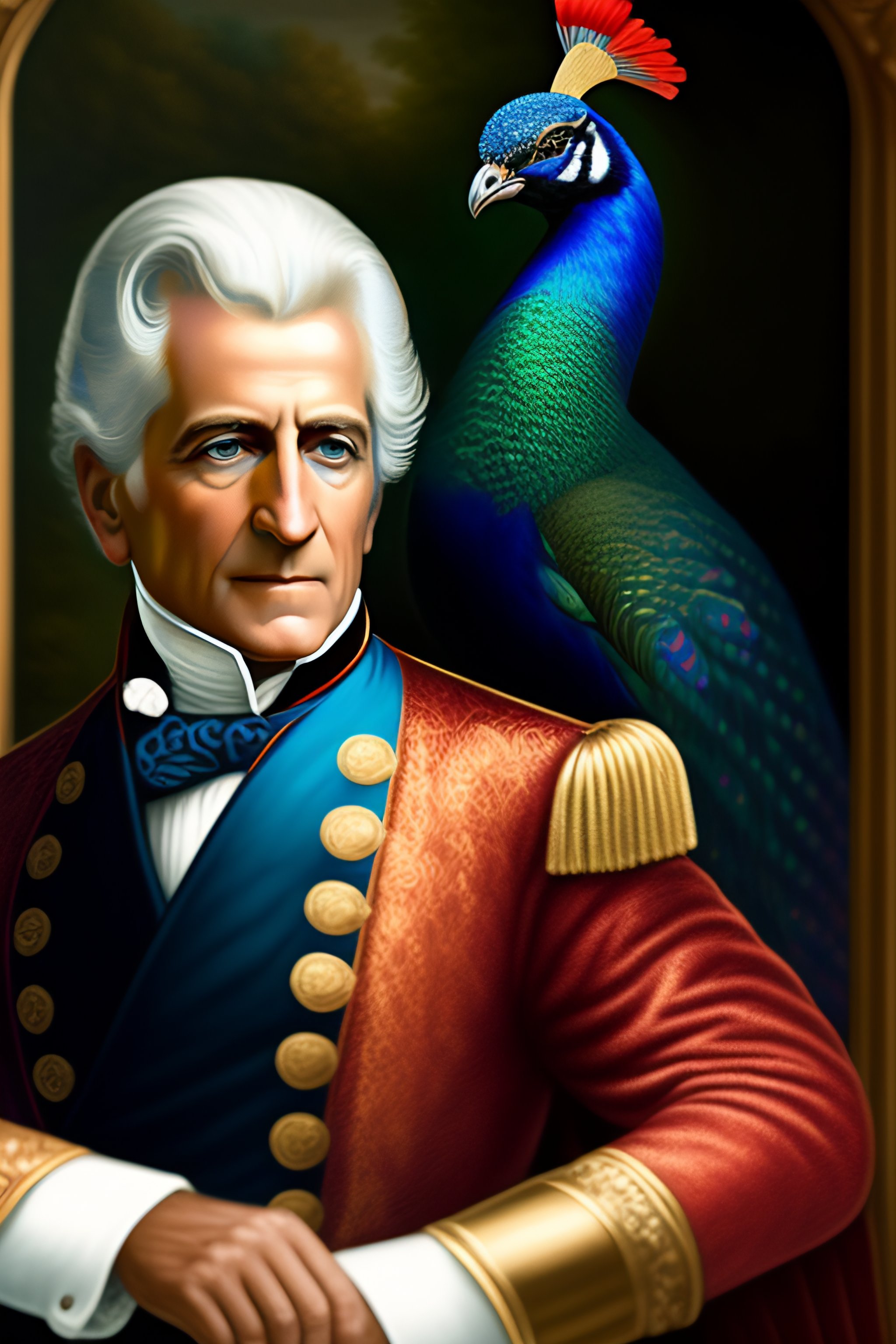 Lexica - Andrew jackson fighting a peacock