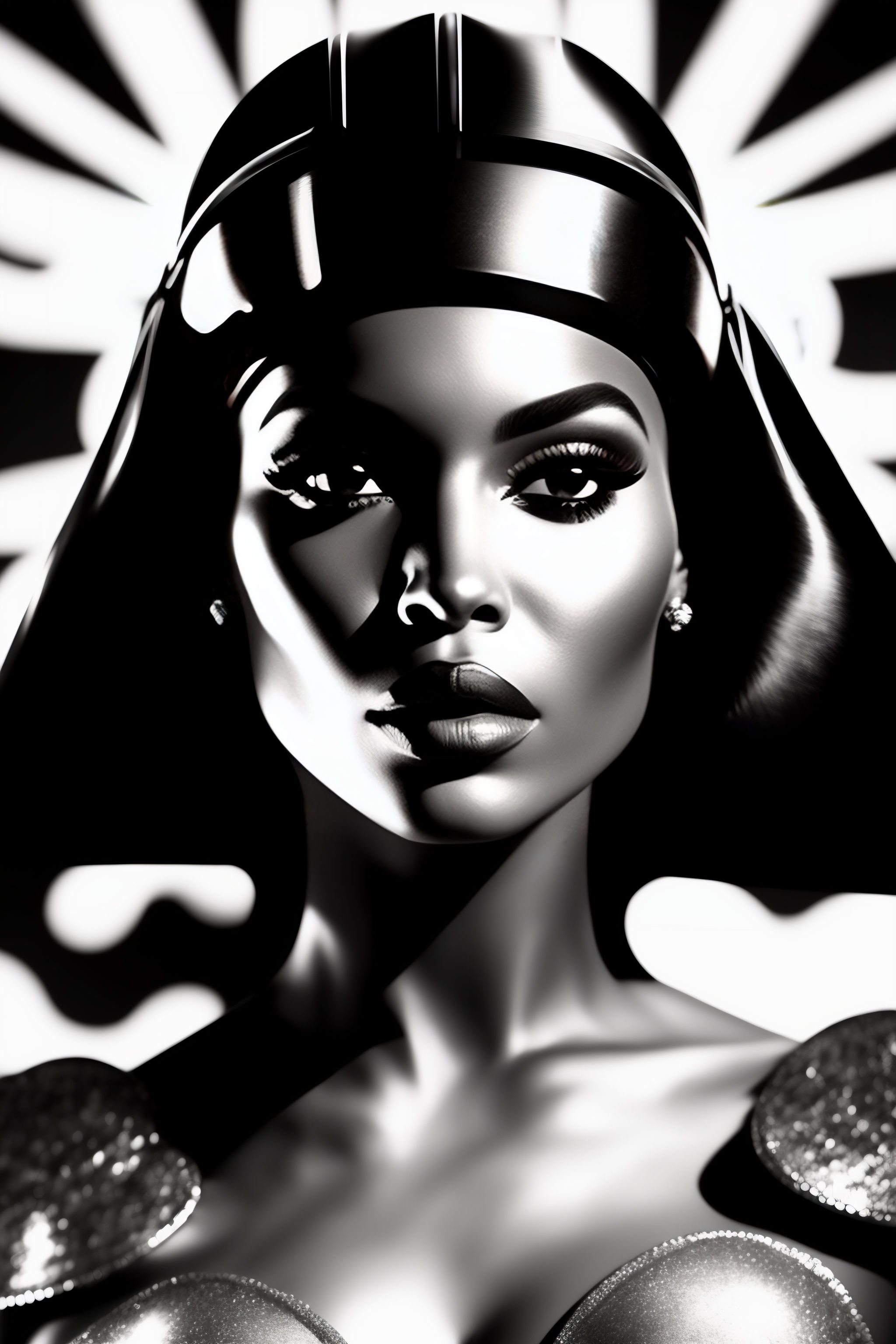 Lexica - Pop art, cleopatra, black white, behance hd, dc comics ...