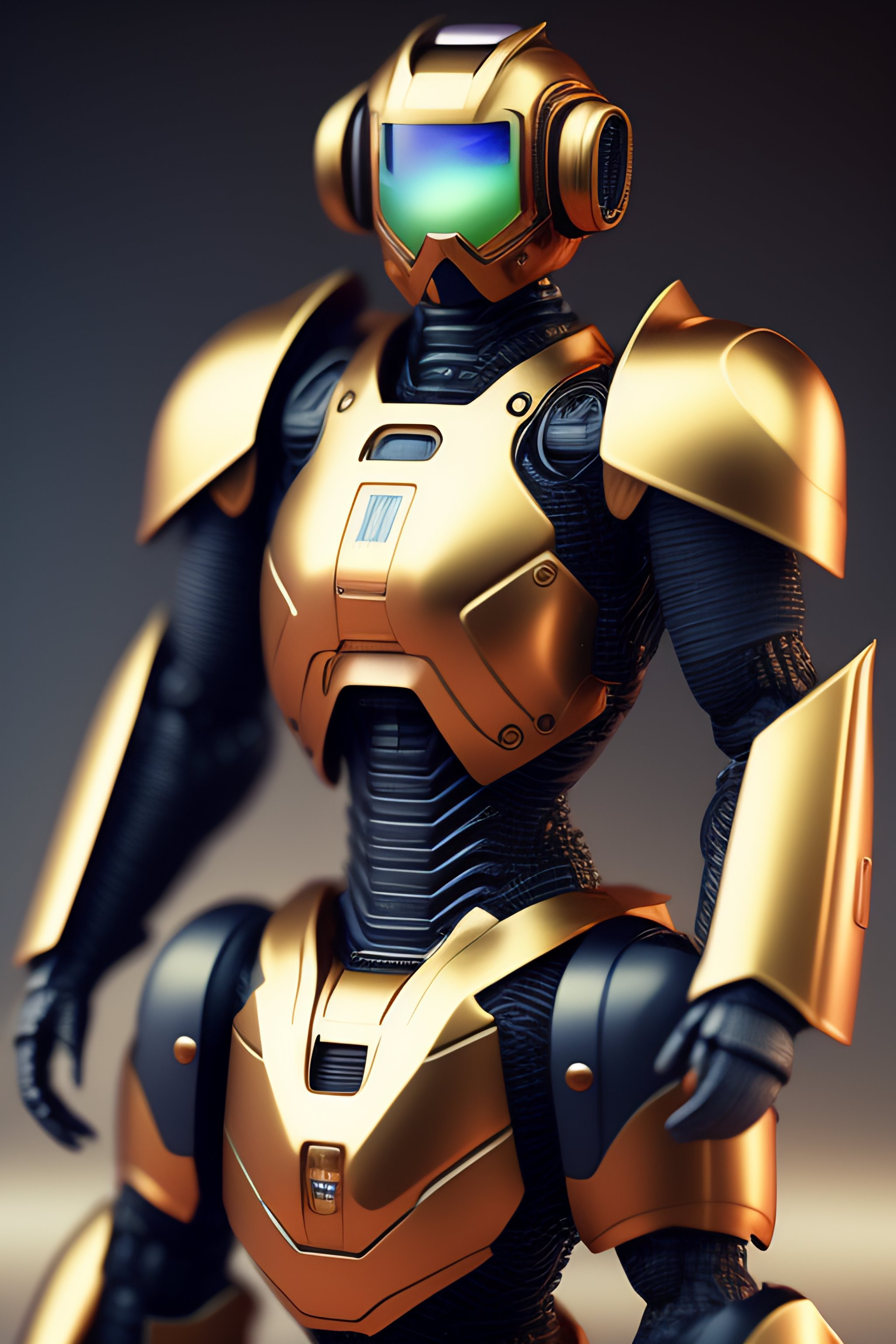 Lexica - Humanoid android with skin