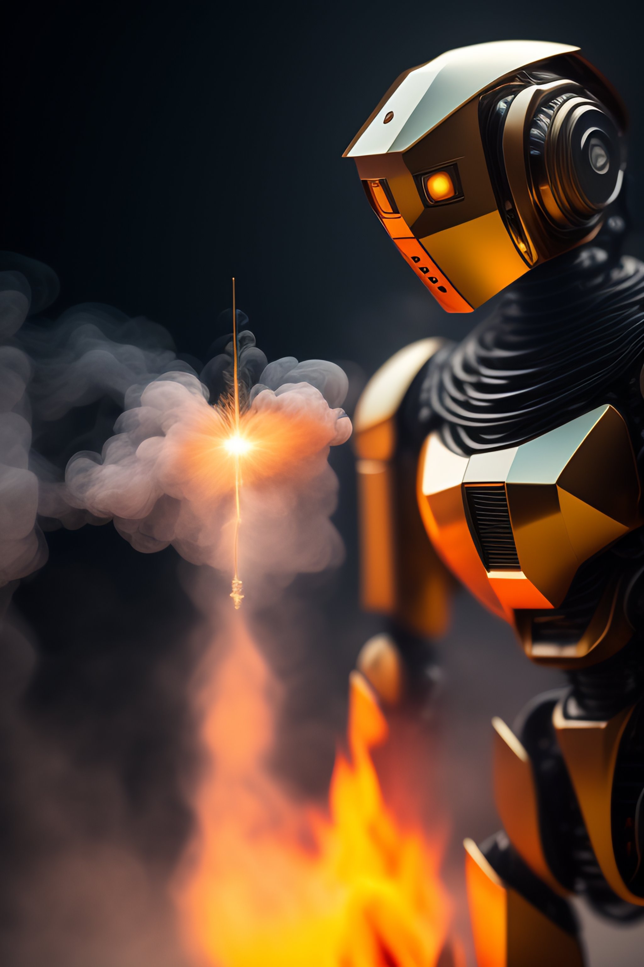 Lexica - Ethereum robot detail smoke