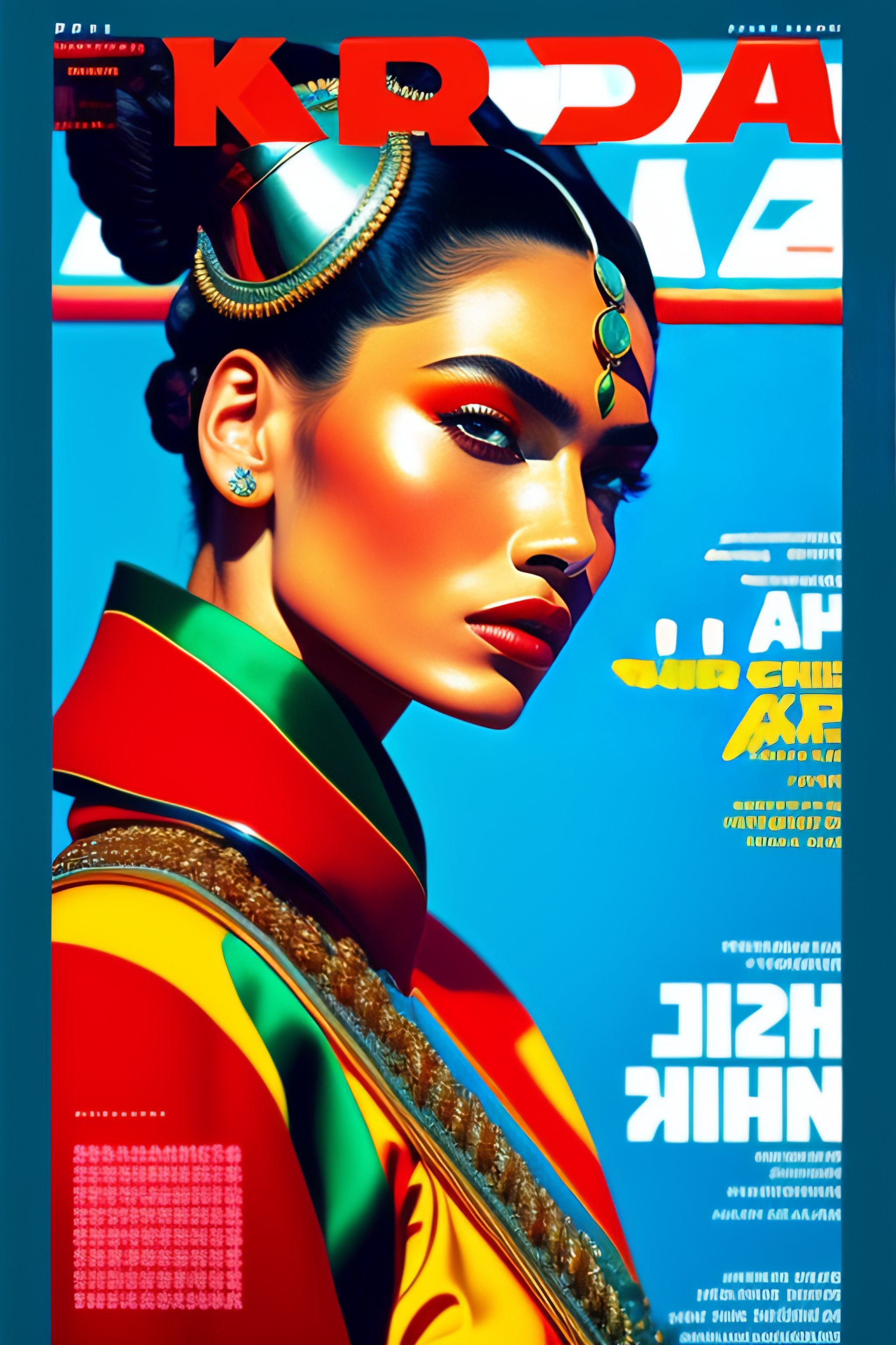 Lexica - Magazine cover poster, upper portrait of soldier wearing ...