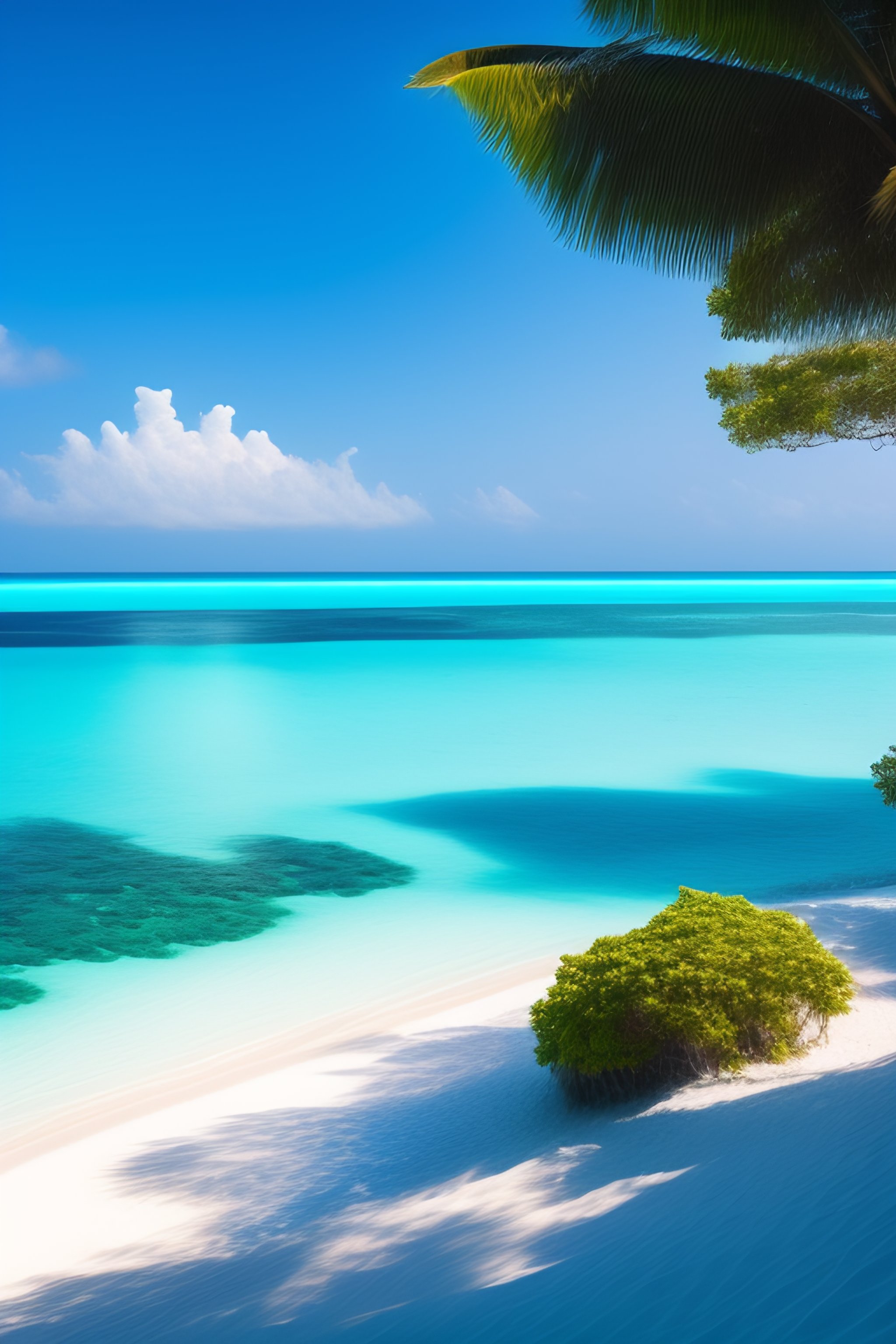 Lexica - Sea sun blue sky maldives realistic