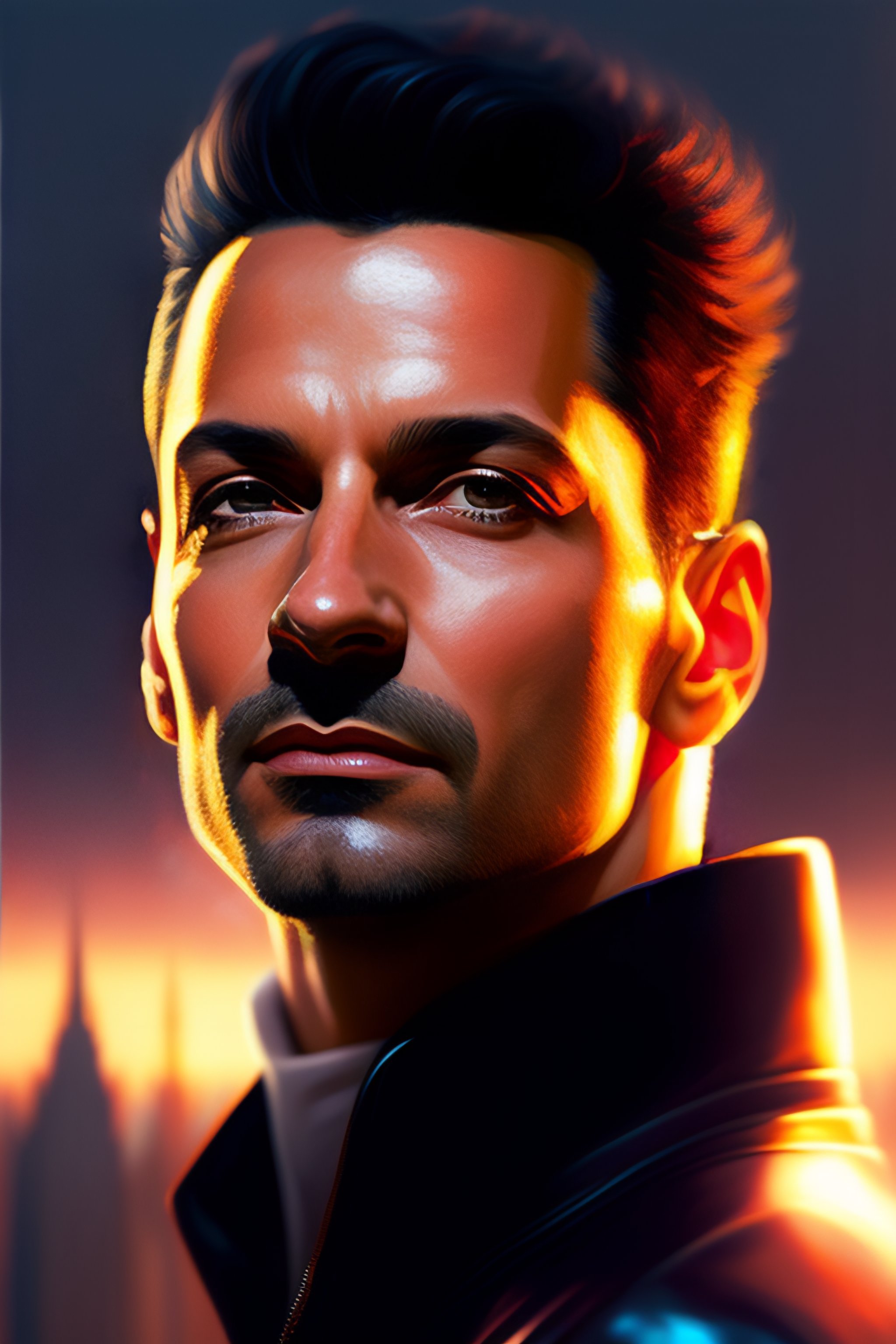 Lexica - A closeup portrait of a young dave gahan, dramatic light, city ...