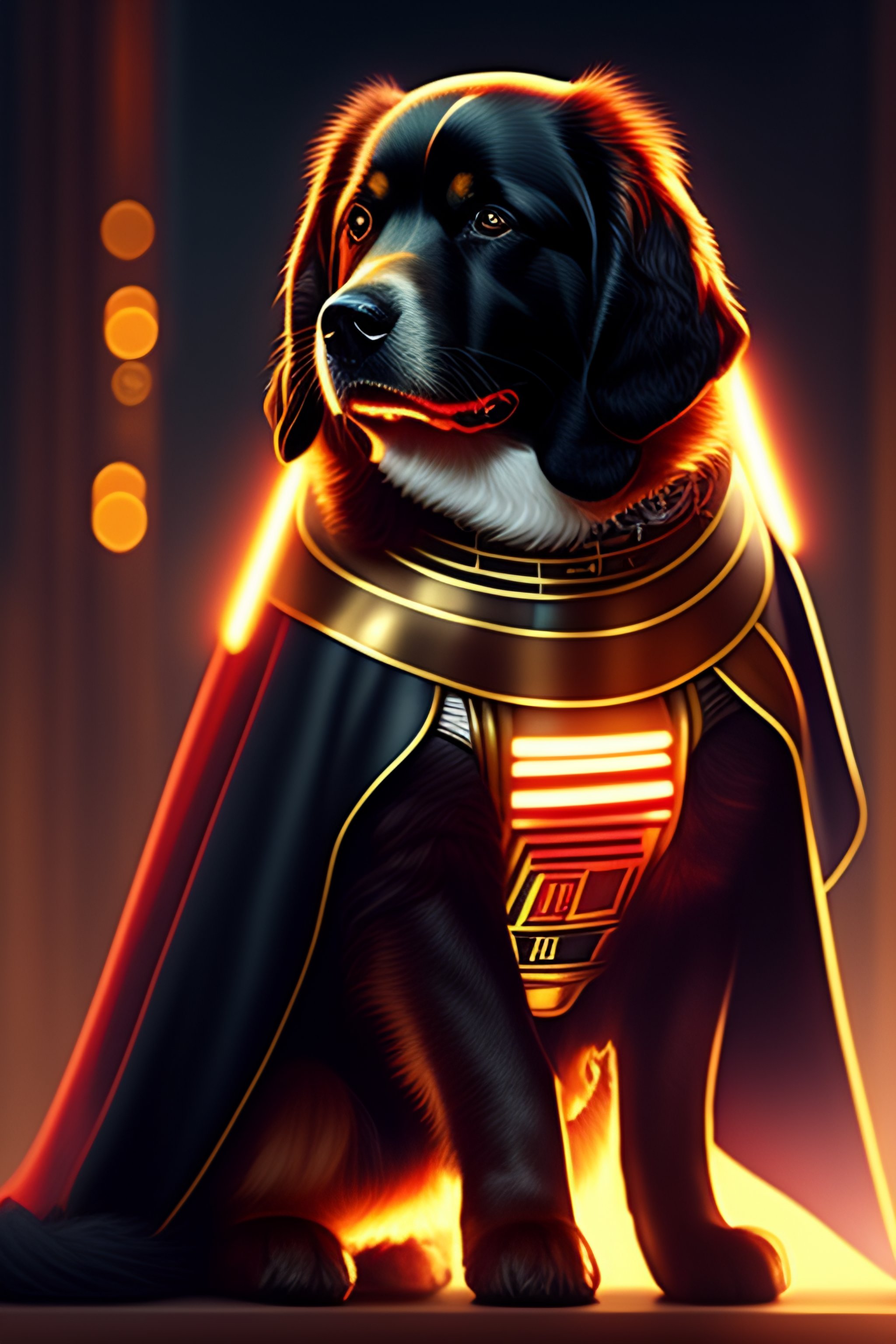 Lexica - Star Wars scene artificial intelligence a golden retriever dog ...