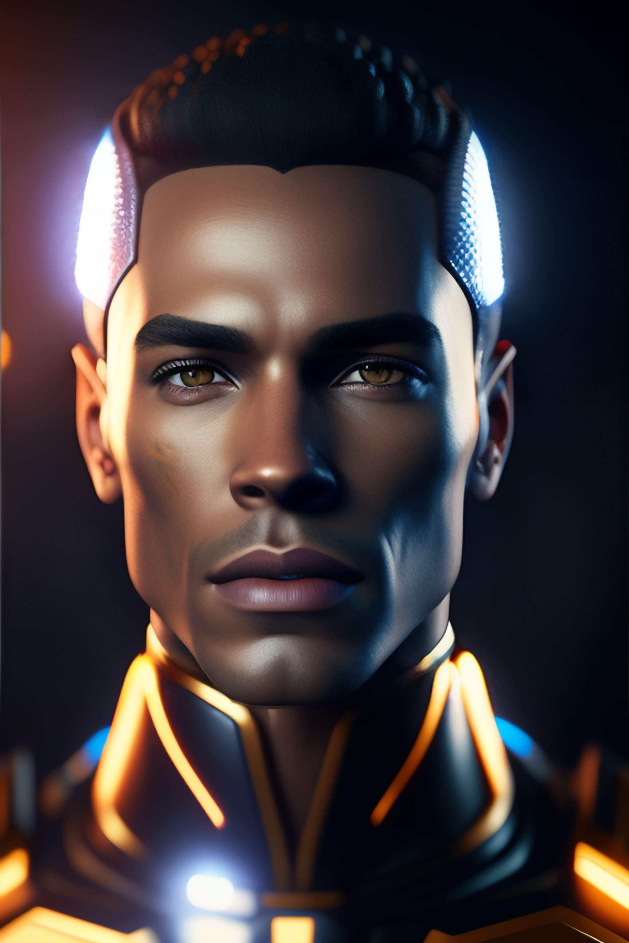 Lexica - Highly detailed potrait of Flash as an cyborg, unreal engine 5 ...