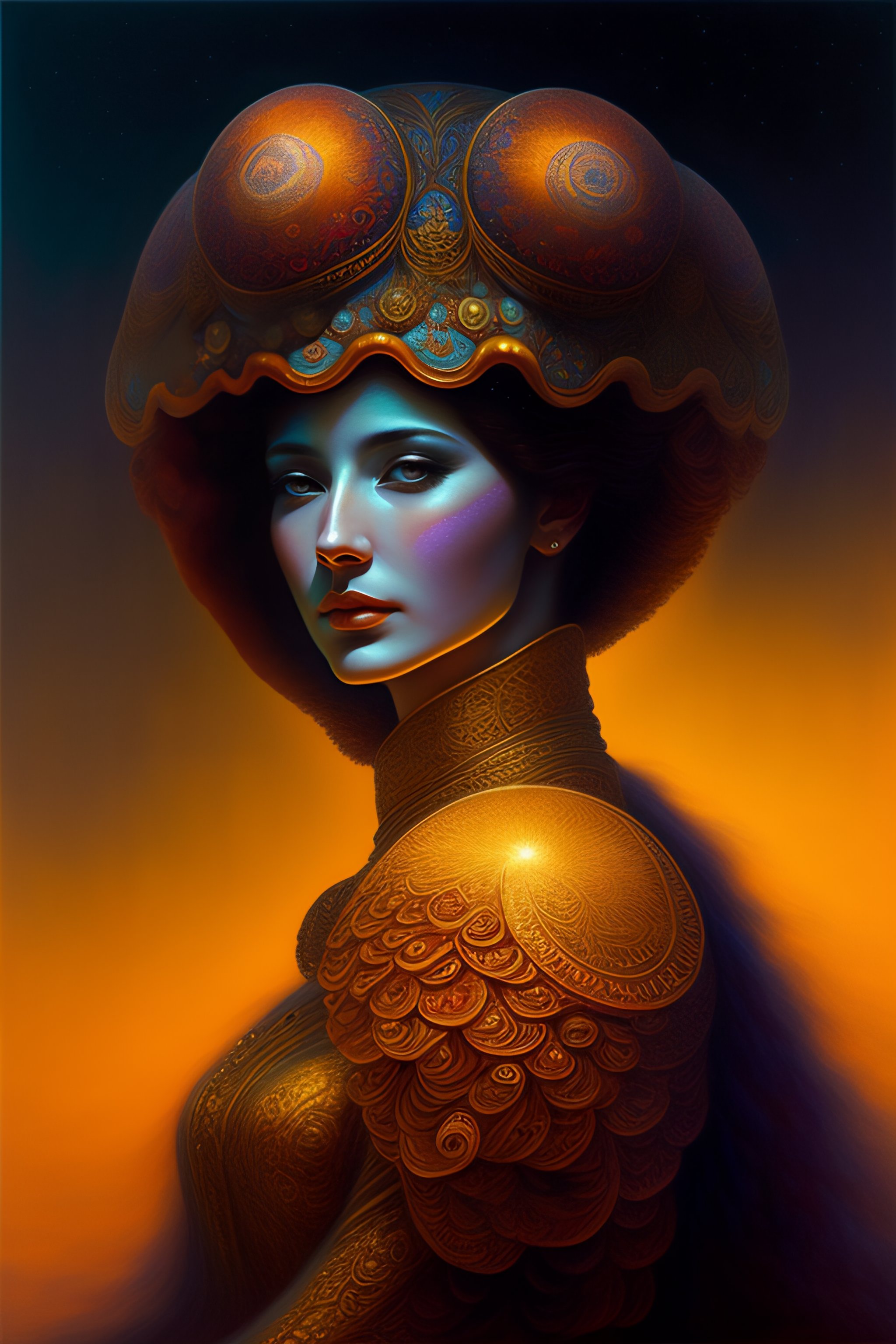 Lexica - Portrait of the beautiful young goddess of octopuses, unusual ...